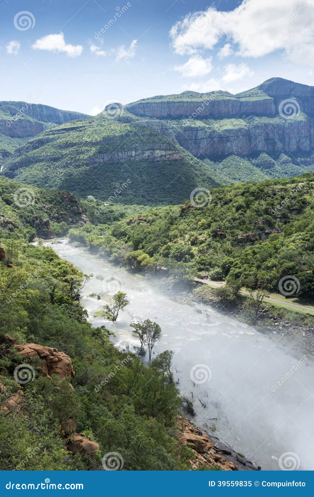 The Swadini Dam and Blyde River Stock Image - Image of fall, landscape ...
