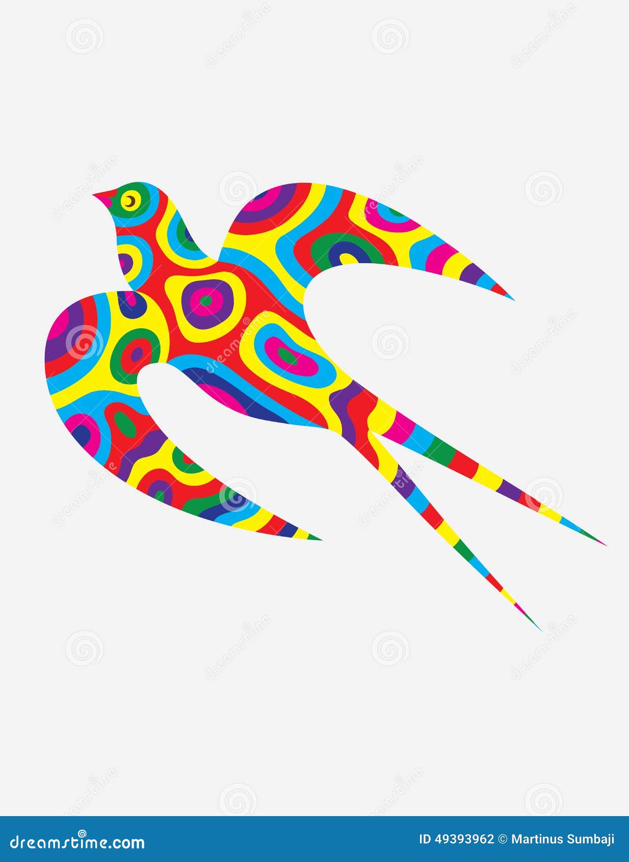 Swallow Bird Abstract Colorfully Vector Illustration | CartoonDealer ...