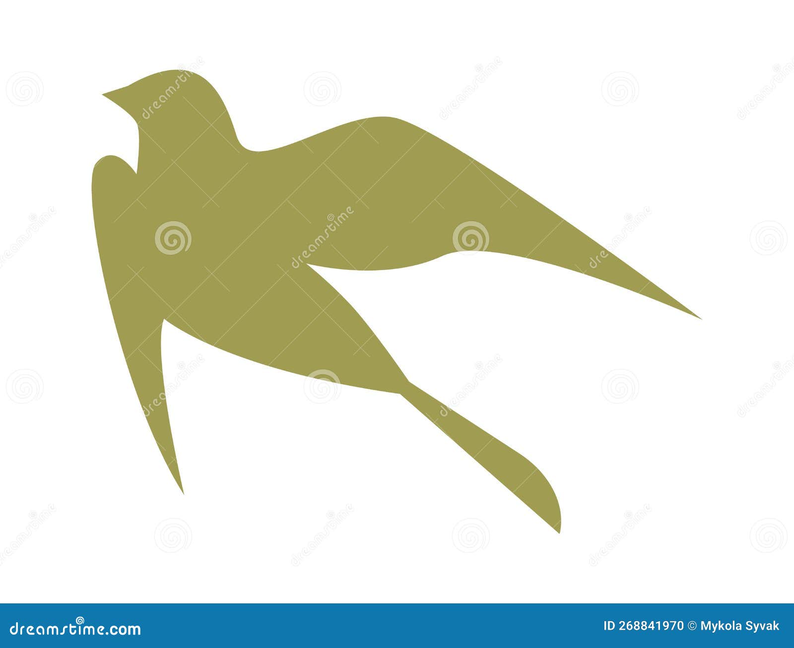 Swallow Bird Abstract Silhouette Design Flat Icon Stock Vector ...