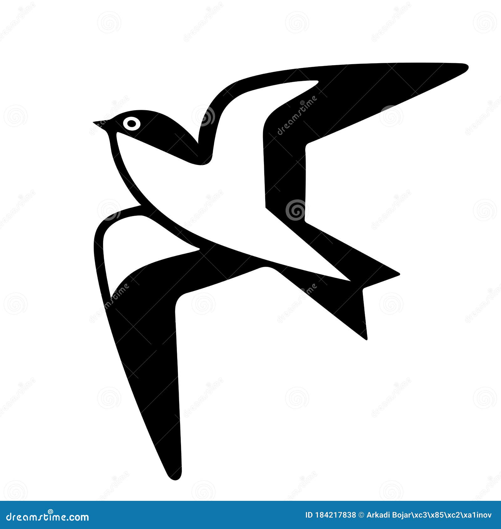 Swallow Bird Abstract Colorfully Vector Illustration | CartoonDealer ...
