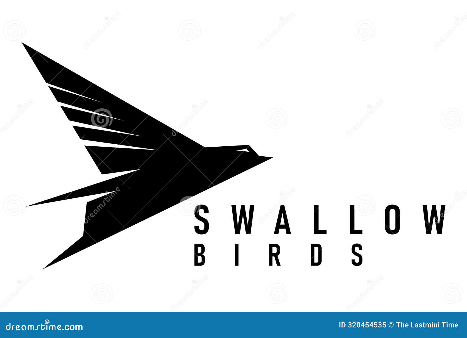 Swallow Birds Design Logo Vector Stock Vector - Illustration of wings ...