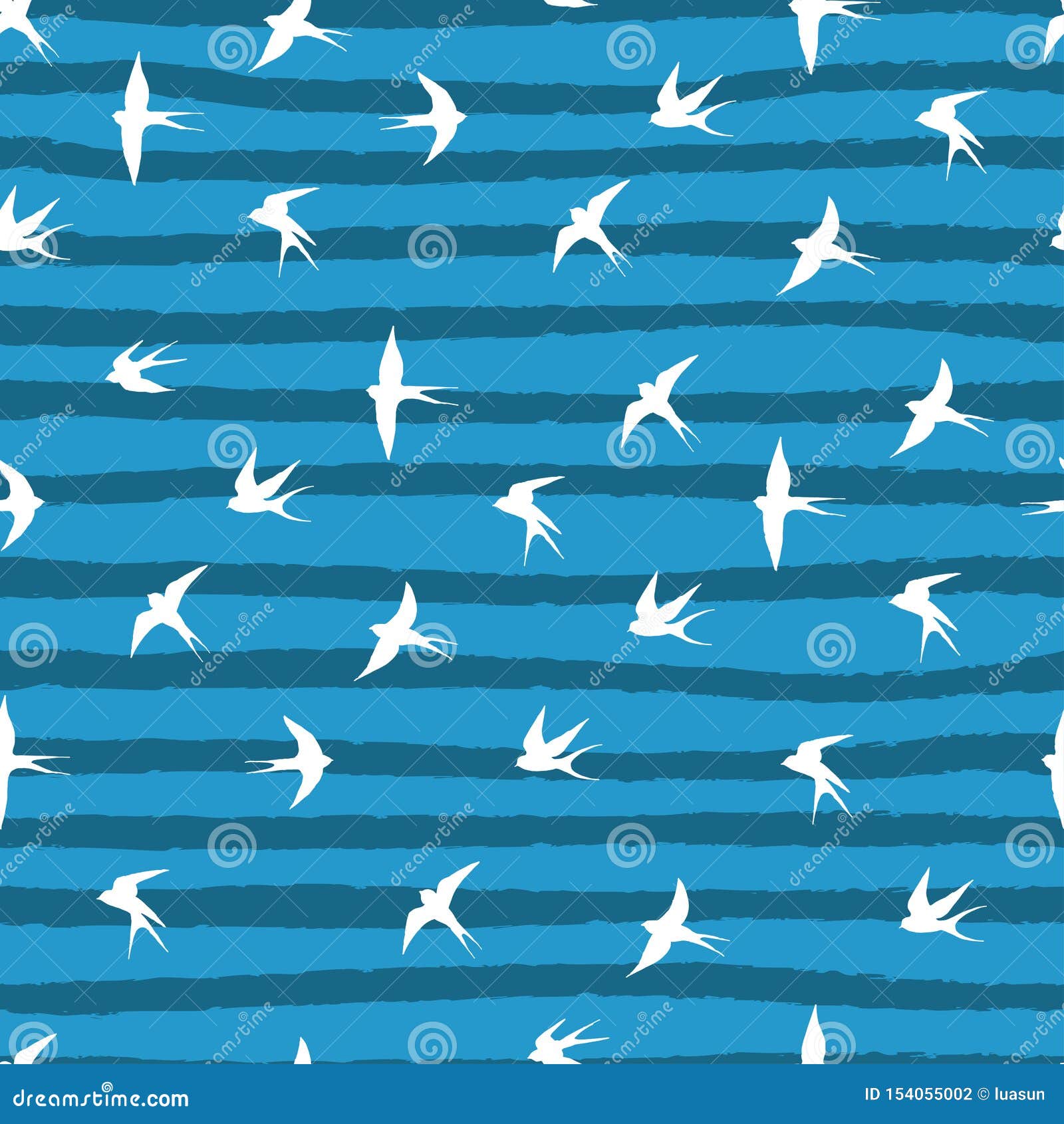 Swallow. Fly Bird in Strips Sky Seamless Pattern Stock Vector ...