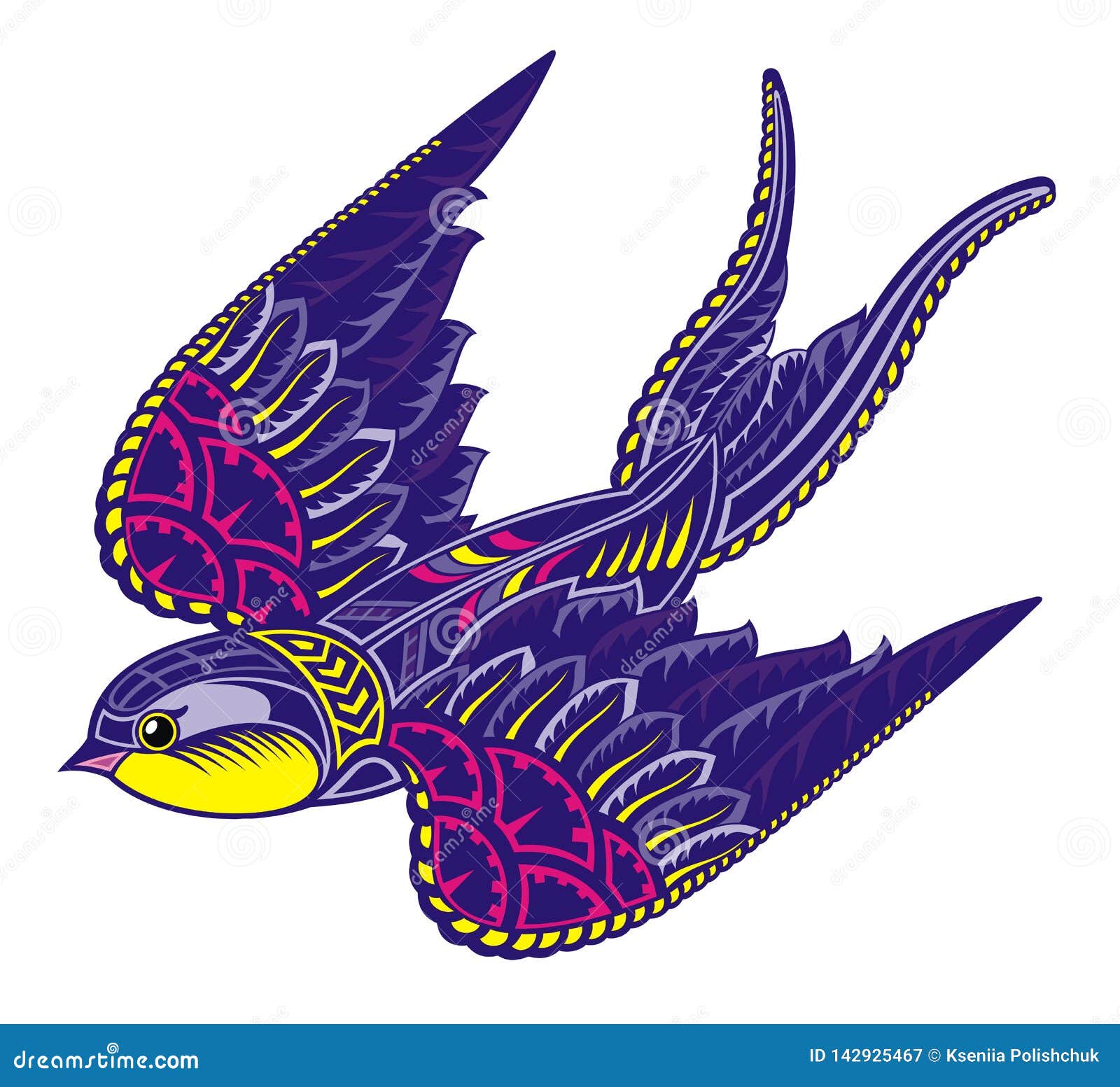 Swallow icon stock vector. Illustration of vector, sign - 142925467