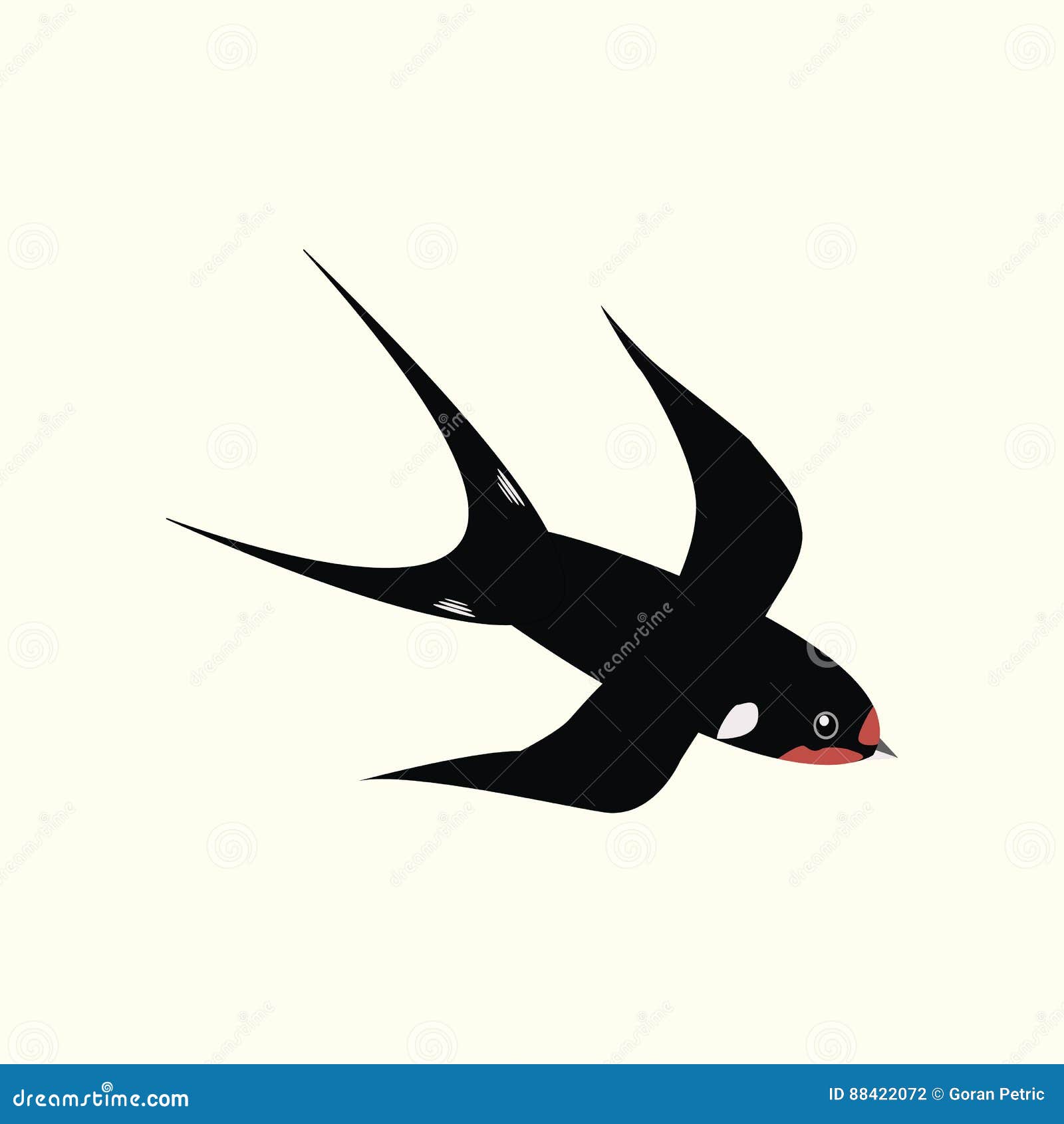 Swallow Icon. Flat Swallow Illustration of Icon for Web Stock ...