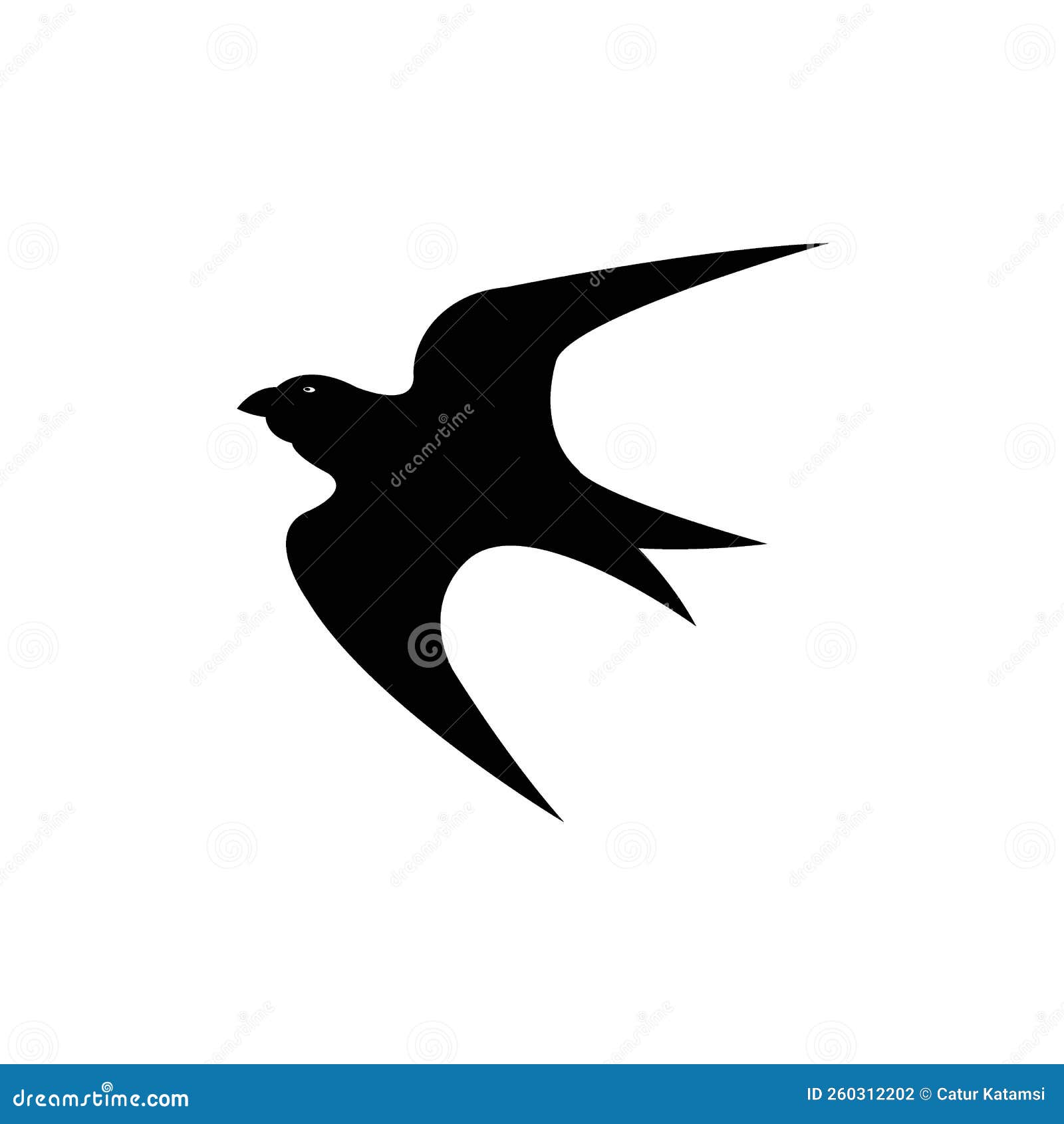 Swallow Icon Logo Vector Design Stock Illustration - Illustration of ...