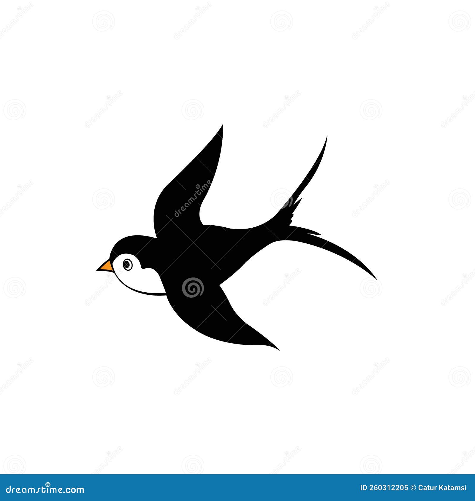 Swallow Icon Logo Vector Design Stock Illustration - Illustration of ...
