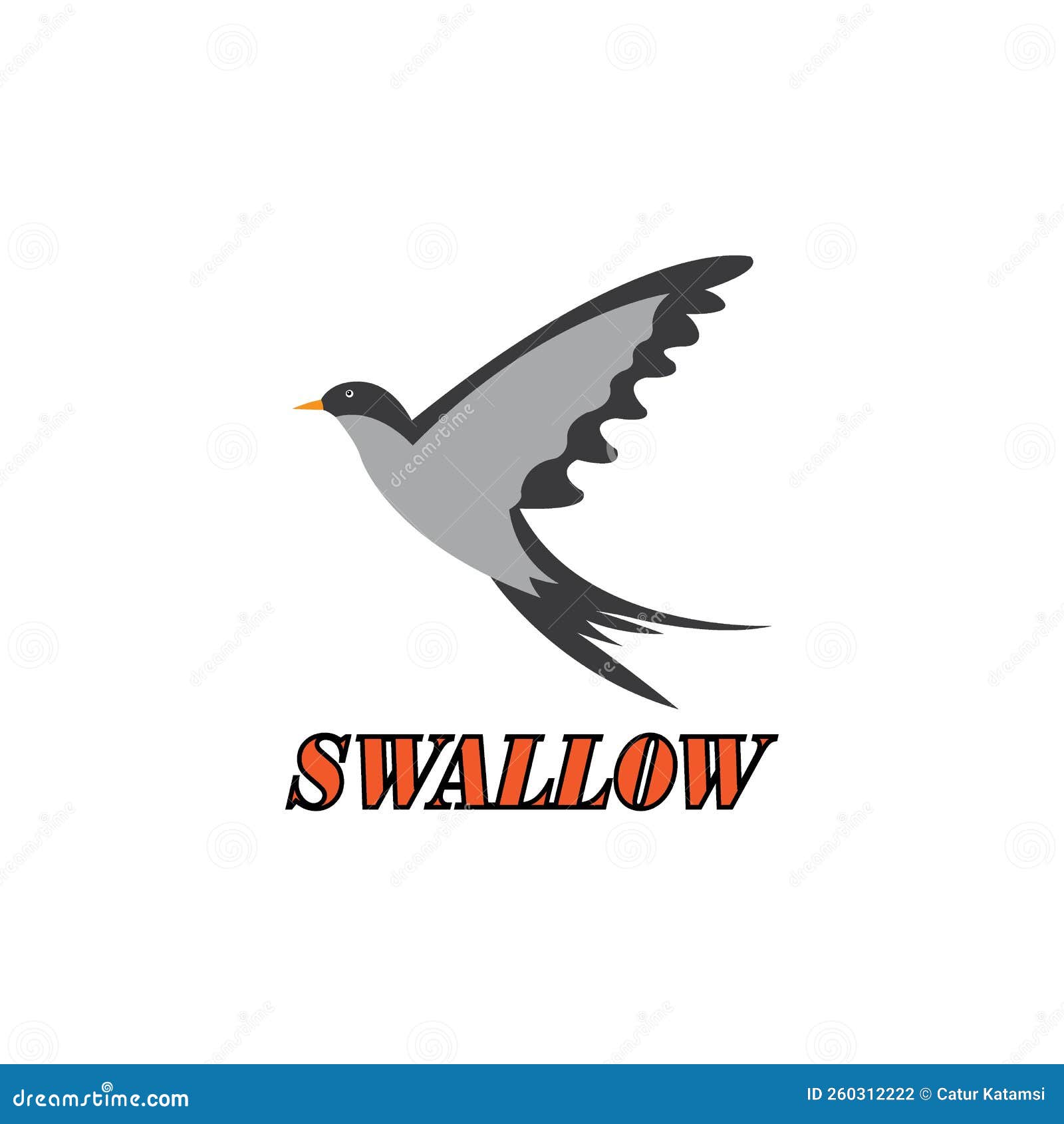 Swallow Icon, Swallow Logo Cartoon Vector | CartoonDealer.com #125144481