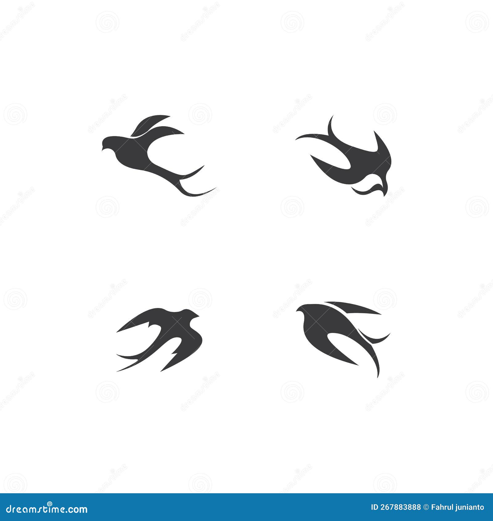 Swallow Logo Icon Design Vector Image Stock Illustration - Illustration ...