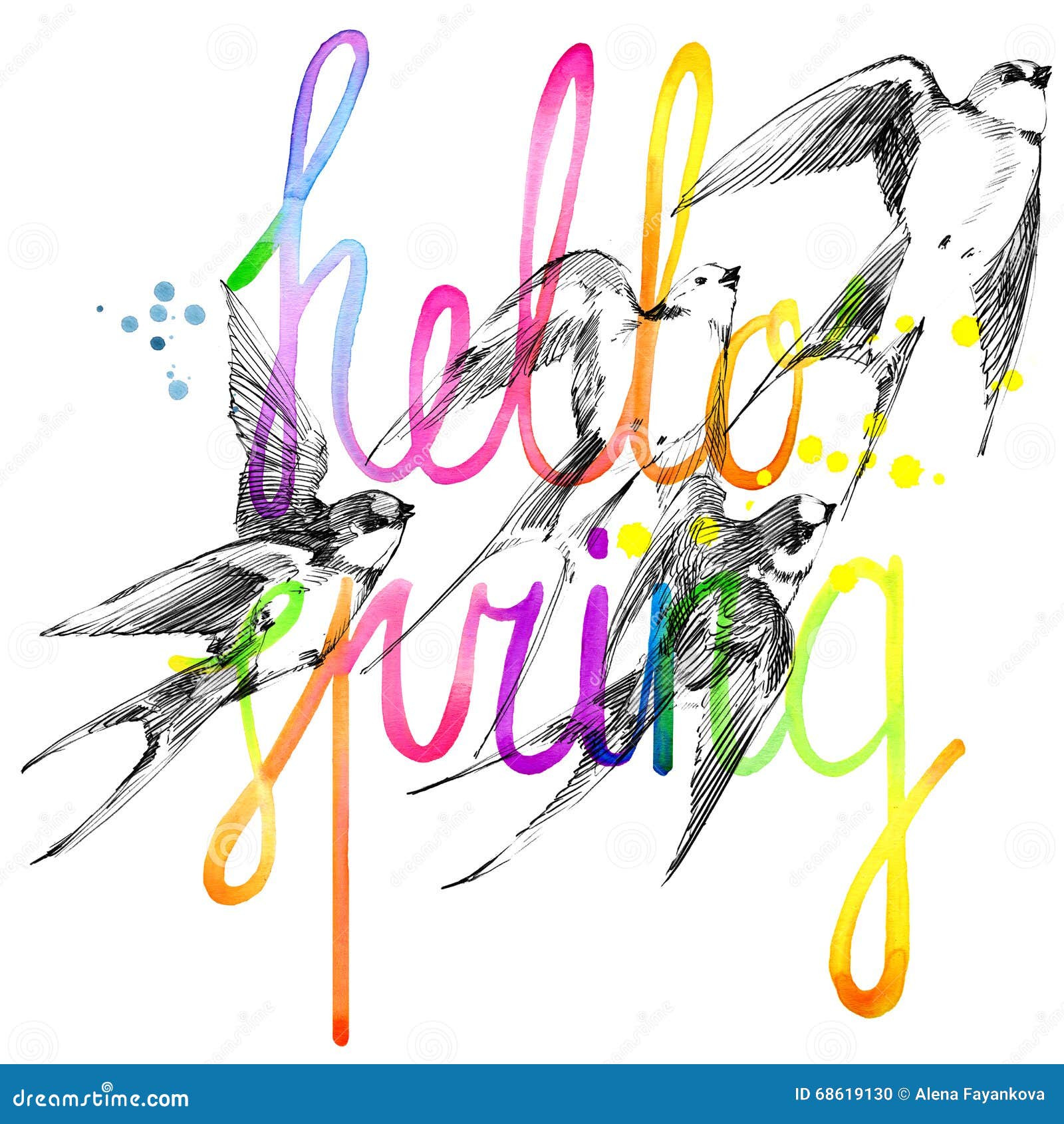 Swallow. Swallow Pencil Sketch. Swift Flight. Hello Spring. Stock ...