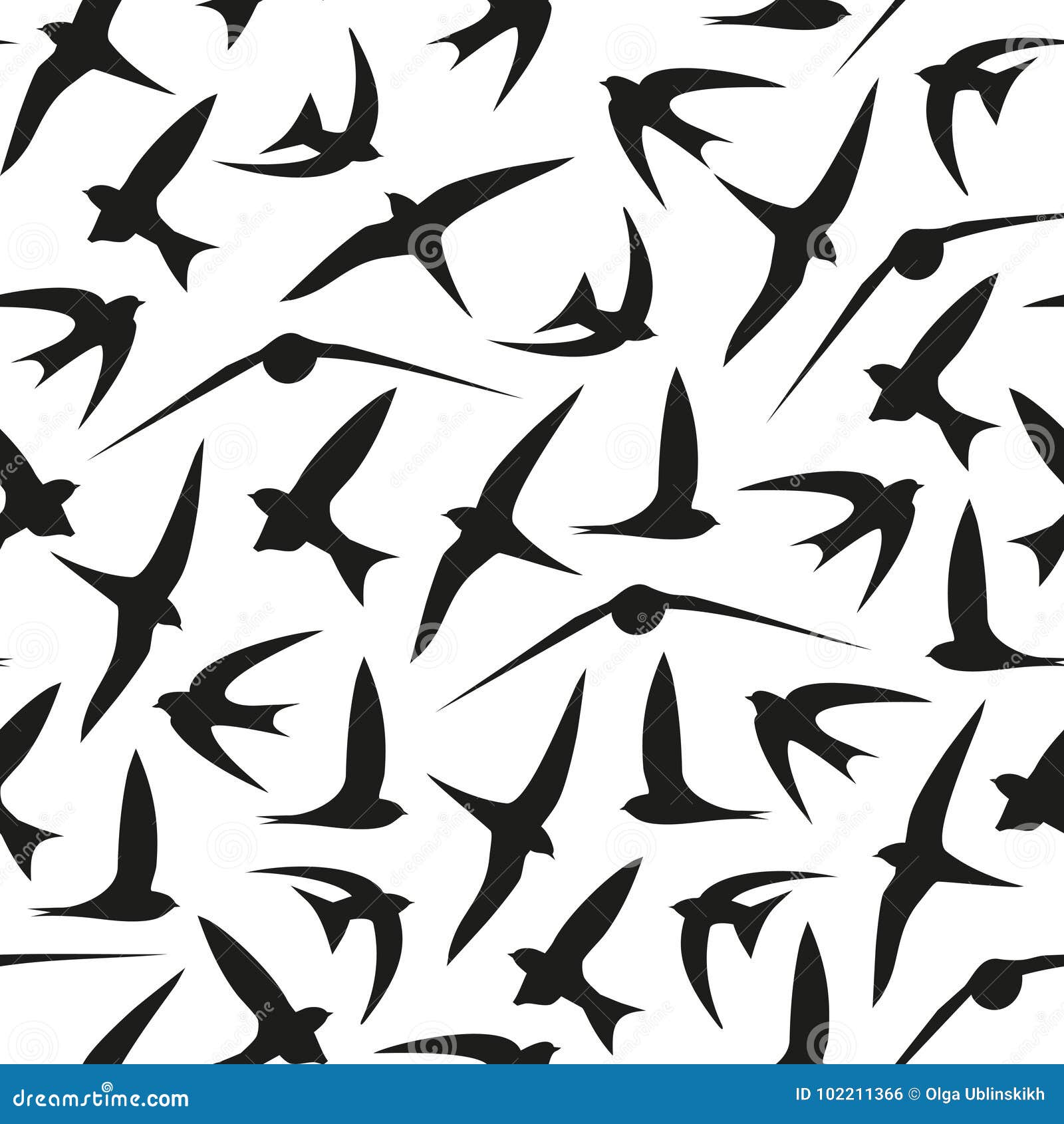 Seamless Pattern Graphic Birds Stock Illustrations – 16,043 Seamless ...