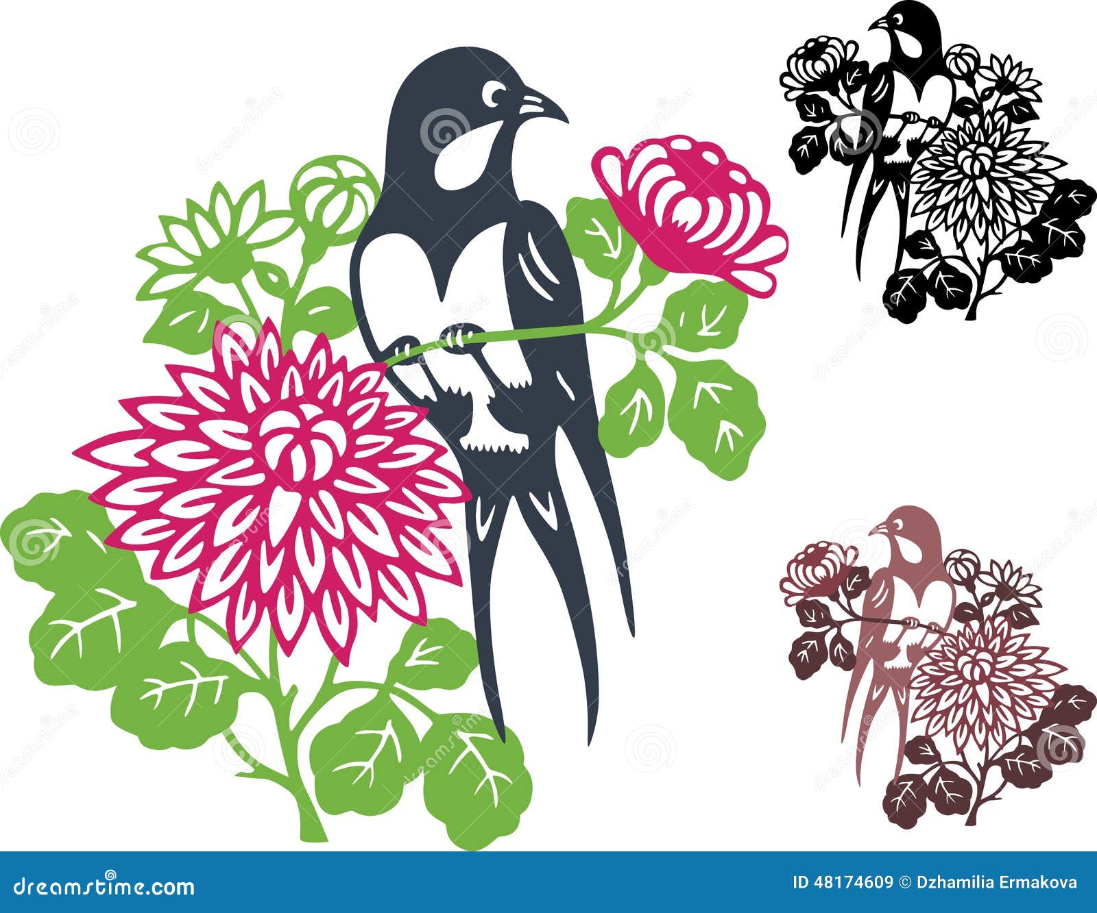 Swallow stock vector. Illustration of swallow, nature - 48174609