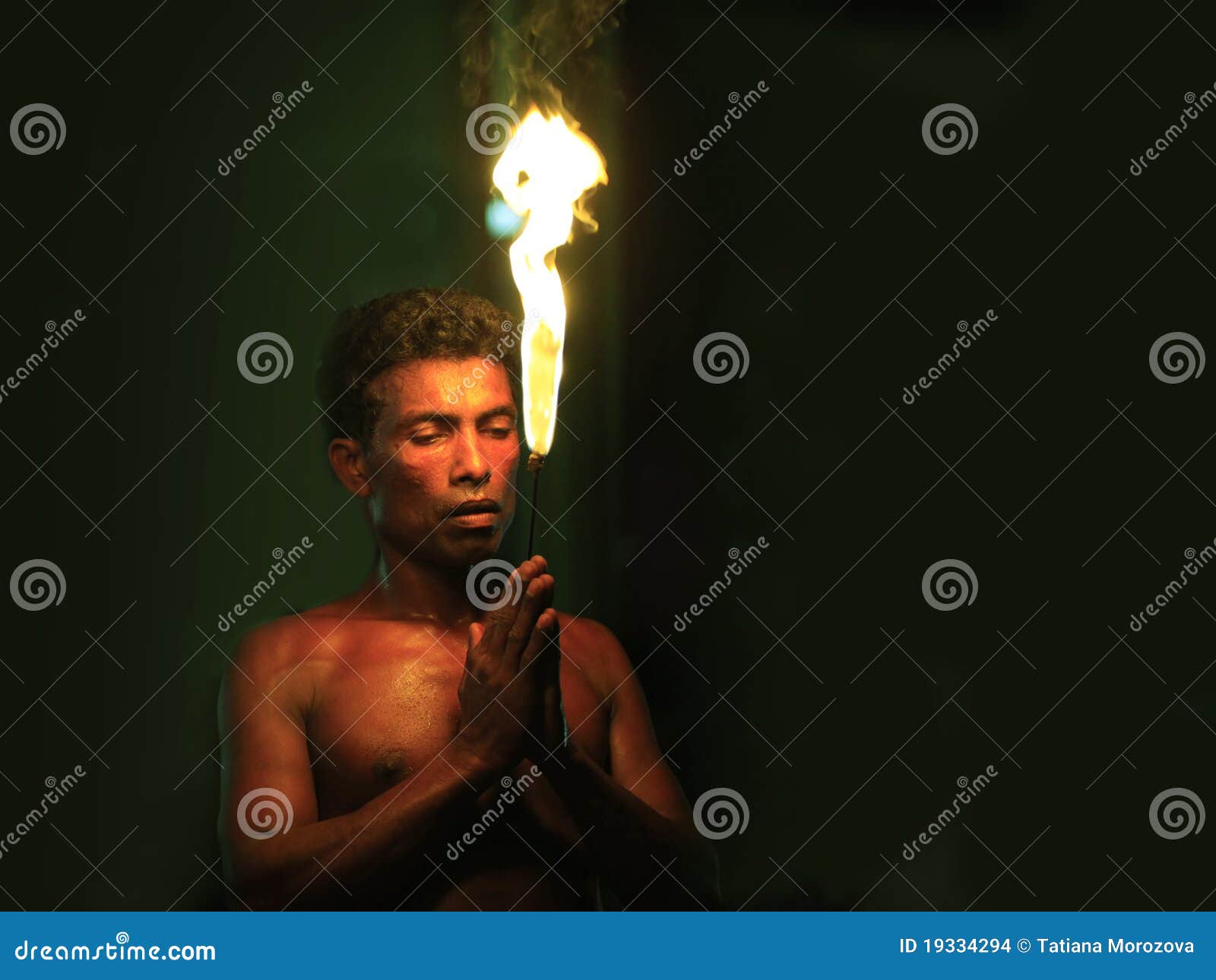 Swallowing fire editorial stock image. Image of flaming - 19334294