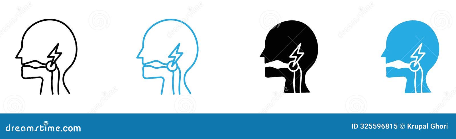 Swallowing Reflex Icon Vector Set Collection for Web Stock Illustration ...