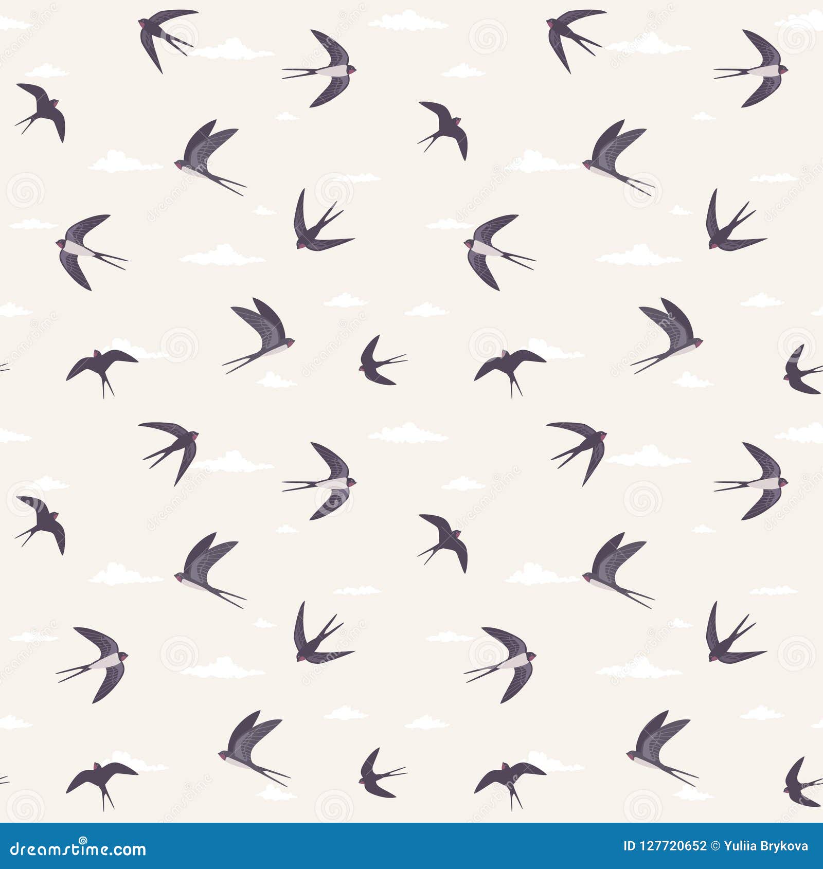 Swallows pattern stock illustration. Illustration of inspiration ...