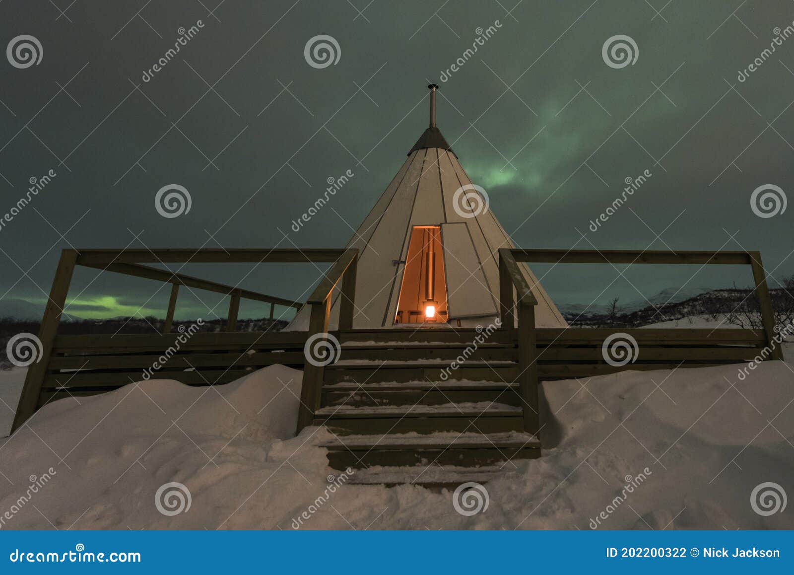 A Swami Teepee in Abisko, Sweden Stock Photo - Image of green, sweden ...
