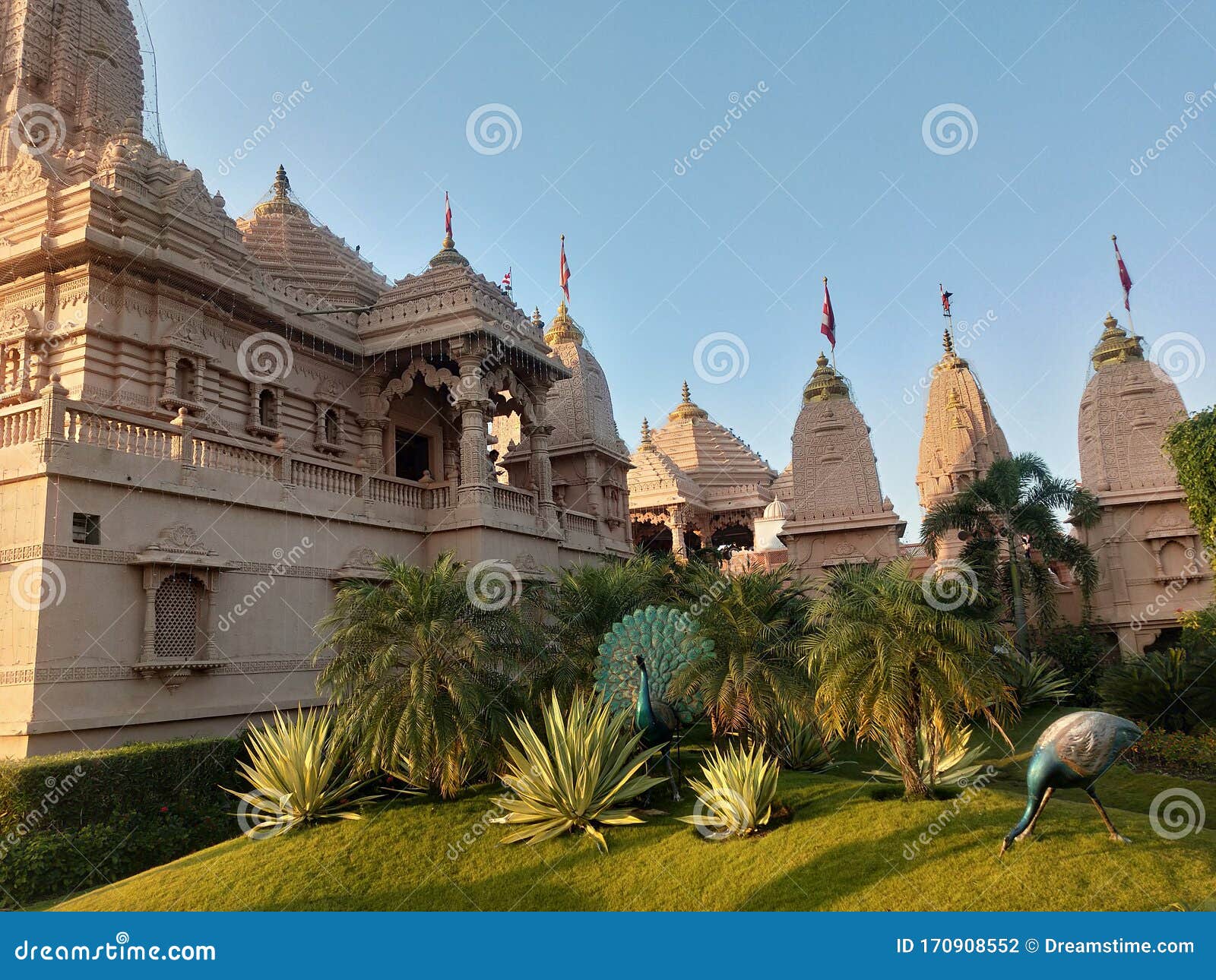 Swaminarayan Temple in Poicha, India. Stock Photo - Image of people ...