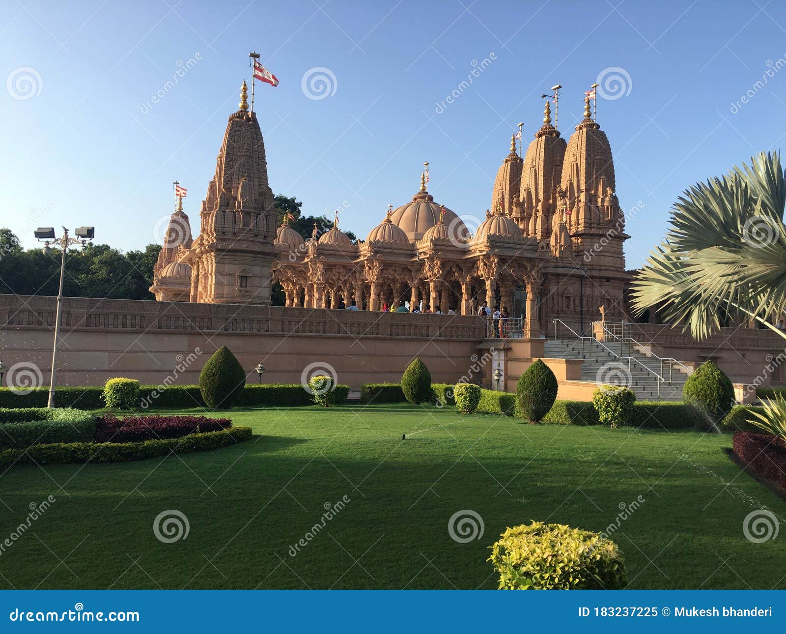 Swaminarayan Temple of Sankari Stock Image - Image of plants, trees ...