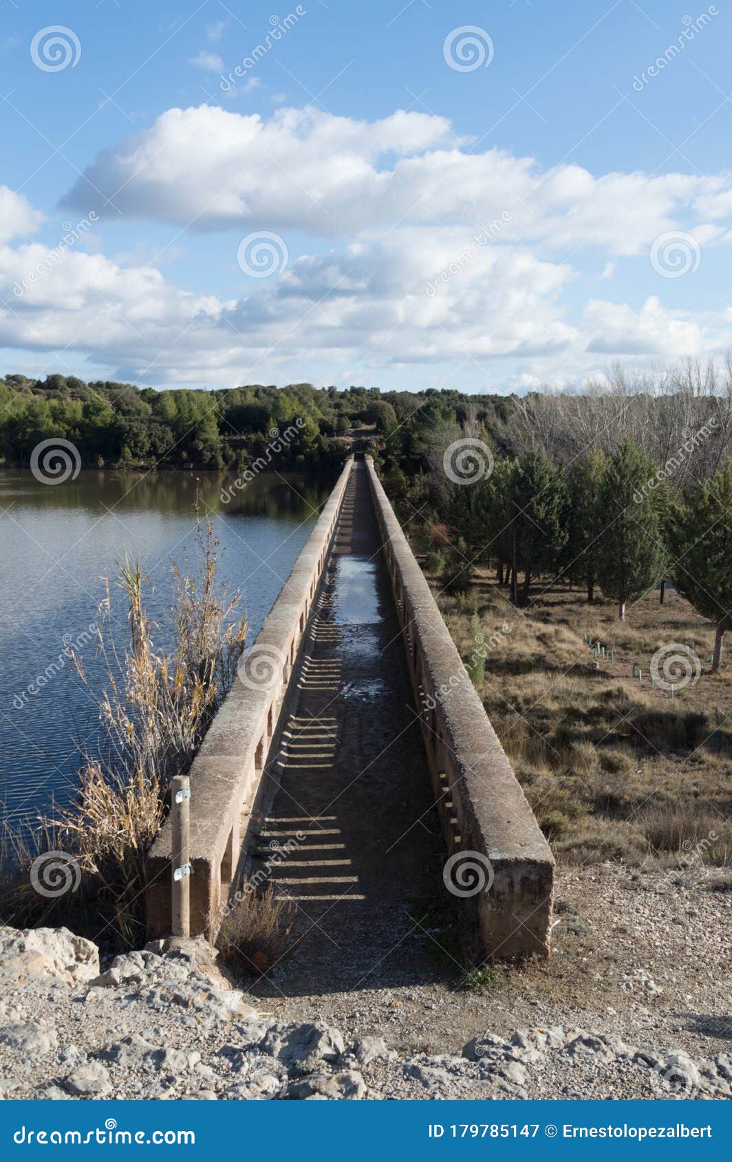 Swamp Dam and the Upper Bridge Stock Image - Image of flow ...