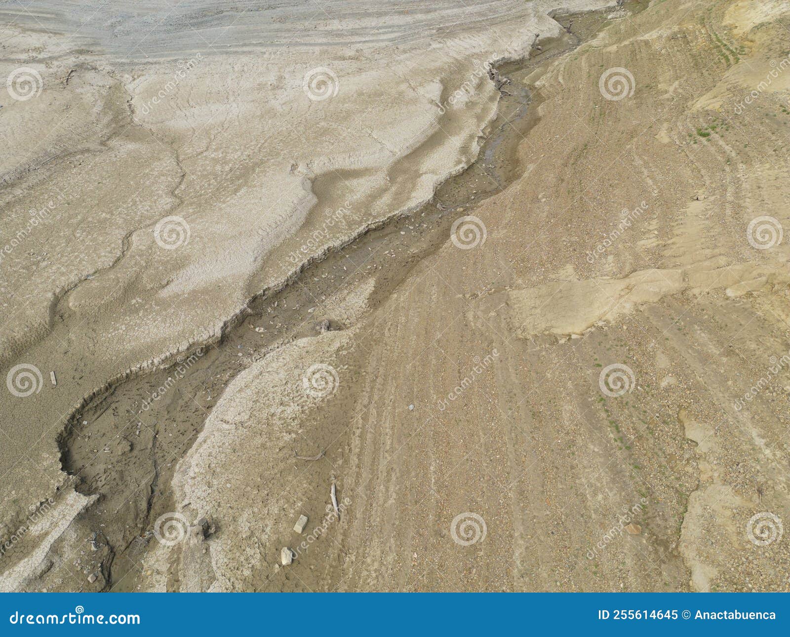 Swamp mud with dry river stock image. Image of reservoir - 255614645