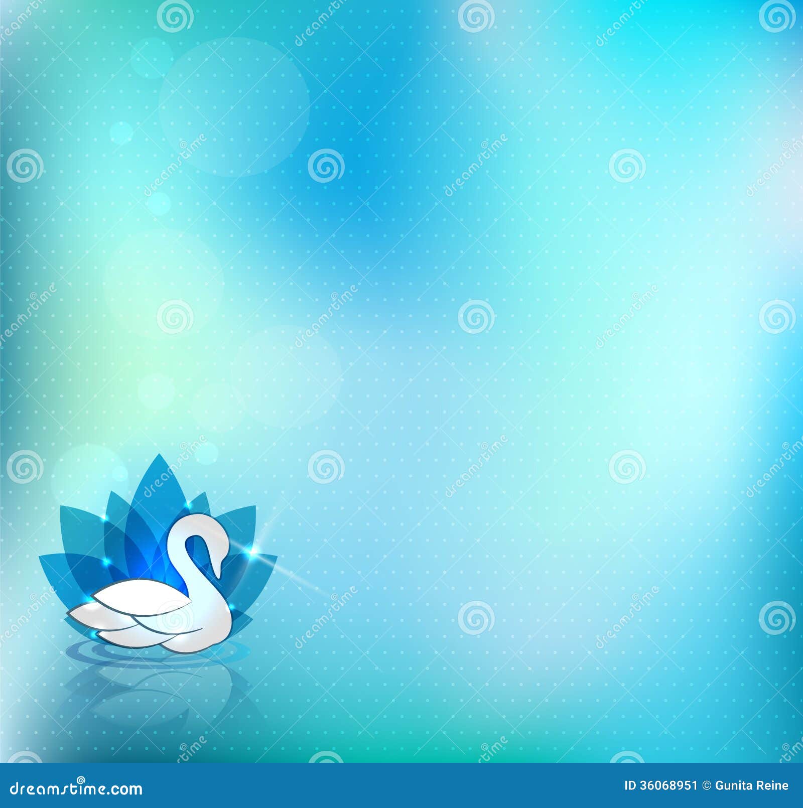 Swan stock vector. Illustration of lotus, floral, bird - 36068951