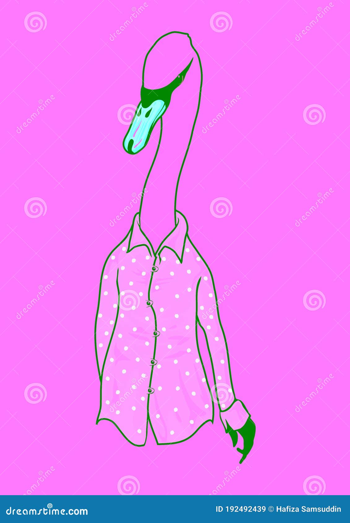 Swan Character. Vector Illustration Decorative Design Stock Vector ...