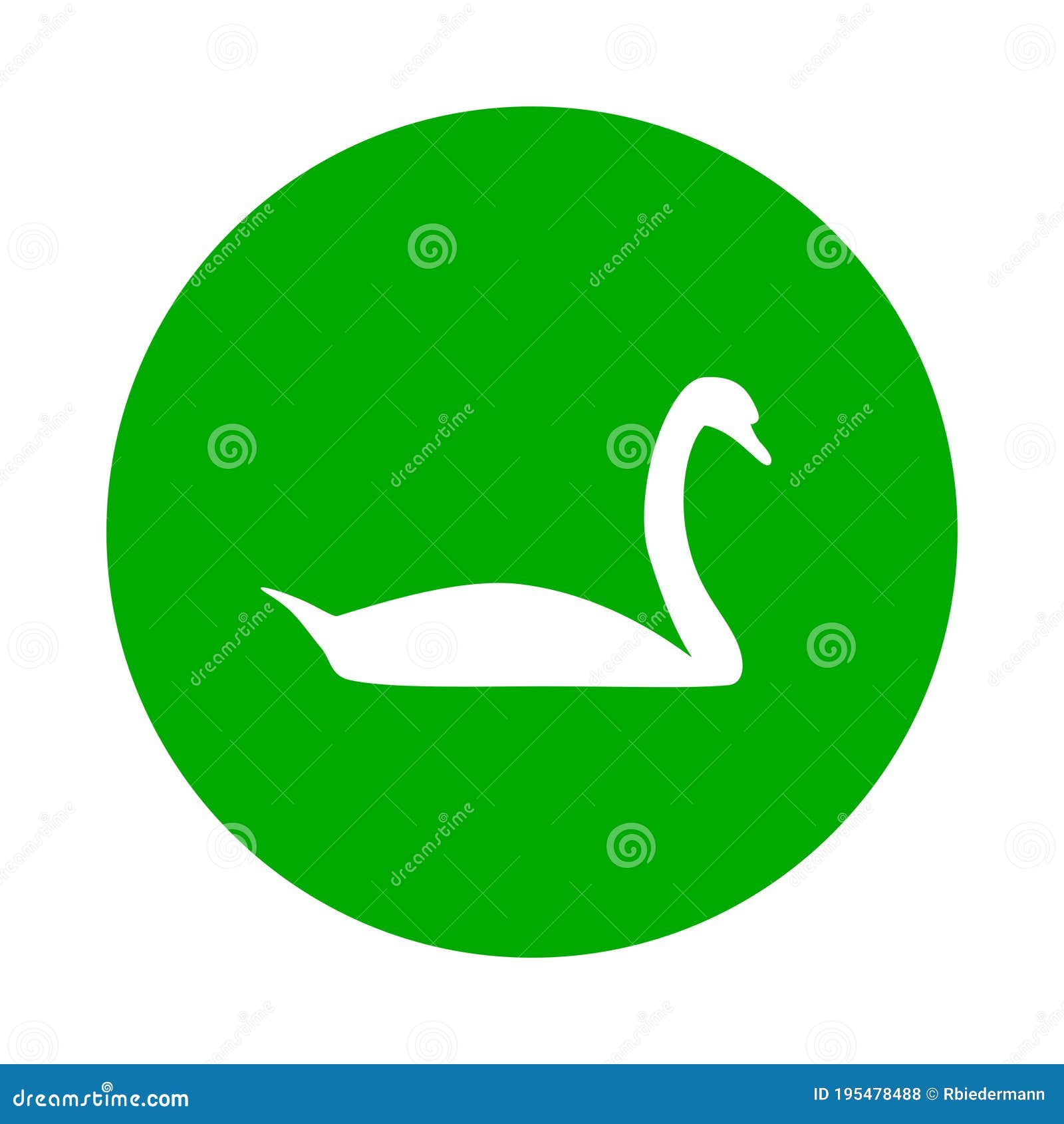 Swan and circle stock vector. Illustration of round - 195478488