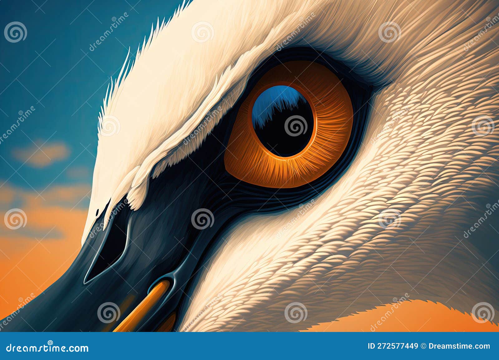Swan Eye Closeup stock illustration. Illustration of closeup - 272577449