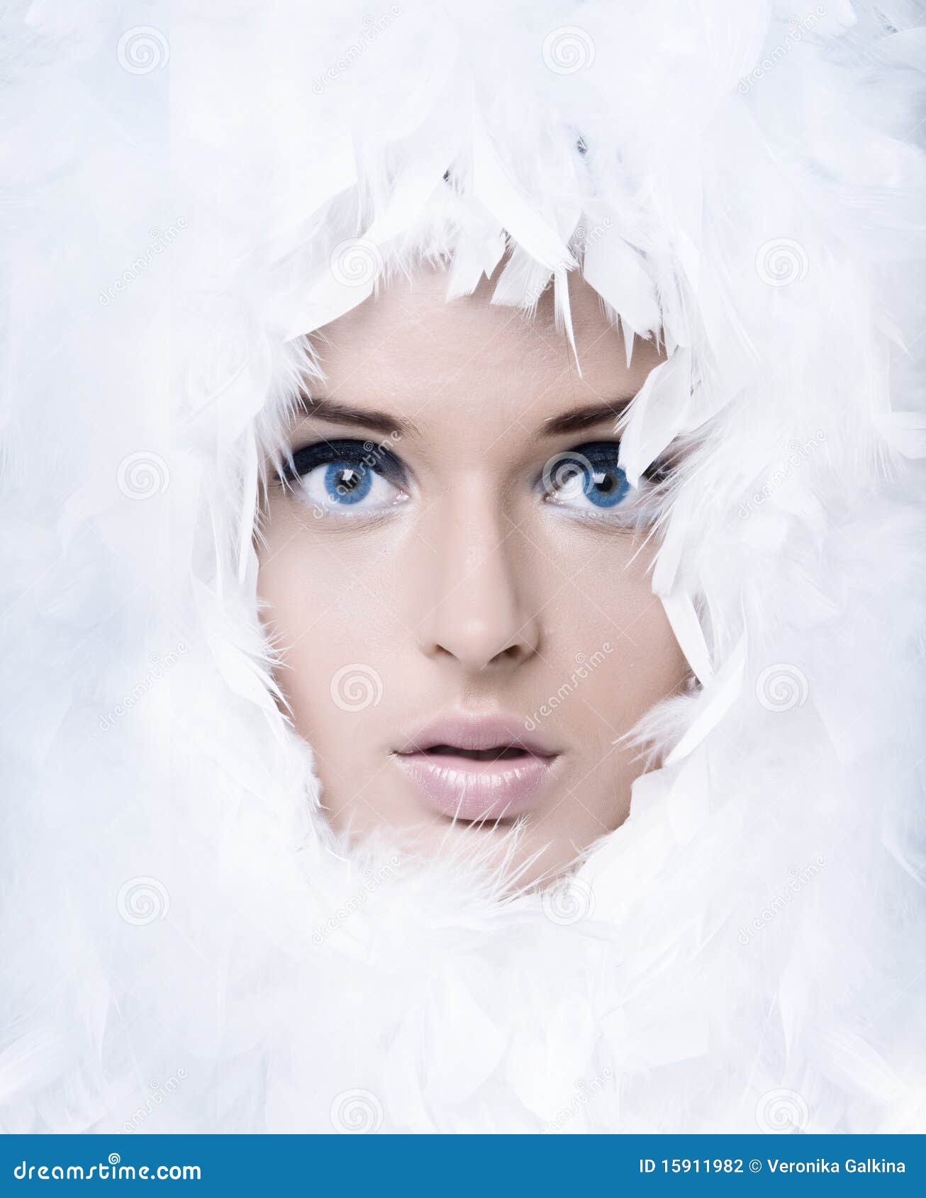 Swan girl stock photo. Image of fresh, eyelash, blue - 15911982