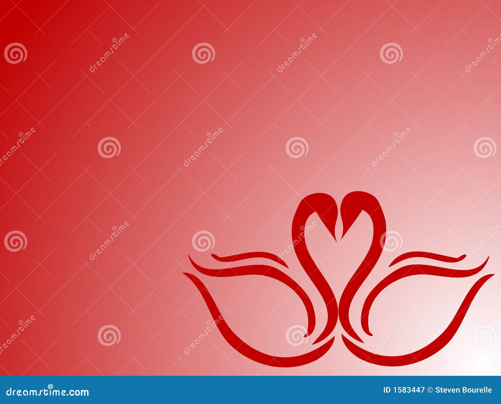 Swan Heart stock vector. Illustration of romantic, floral - 1583447