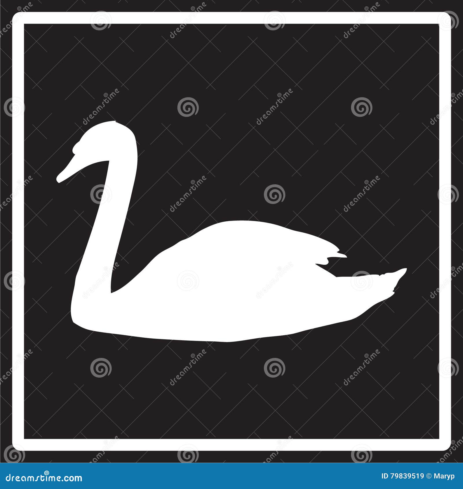 Swan icon stock vector. Illustration of flying, beautiful - 79839519