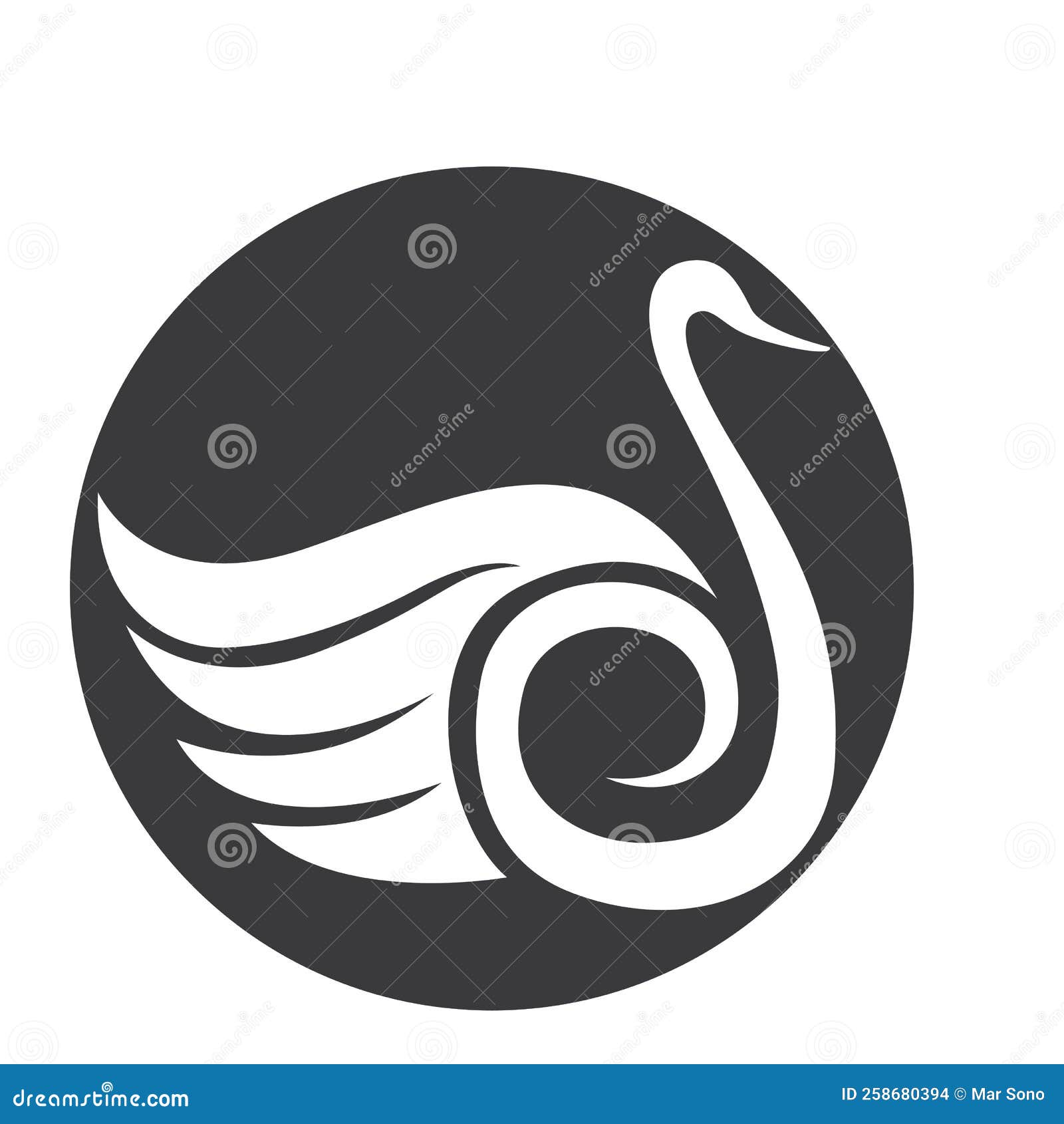 Swan Icon Template Vector Illustration Stock Vector - Illustration of ...