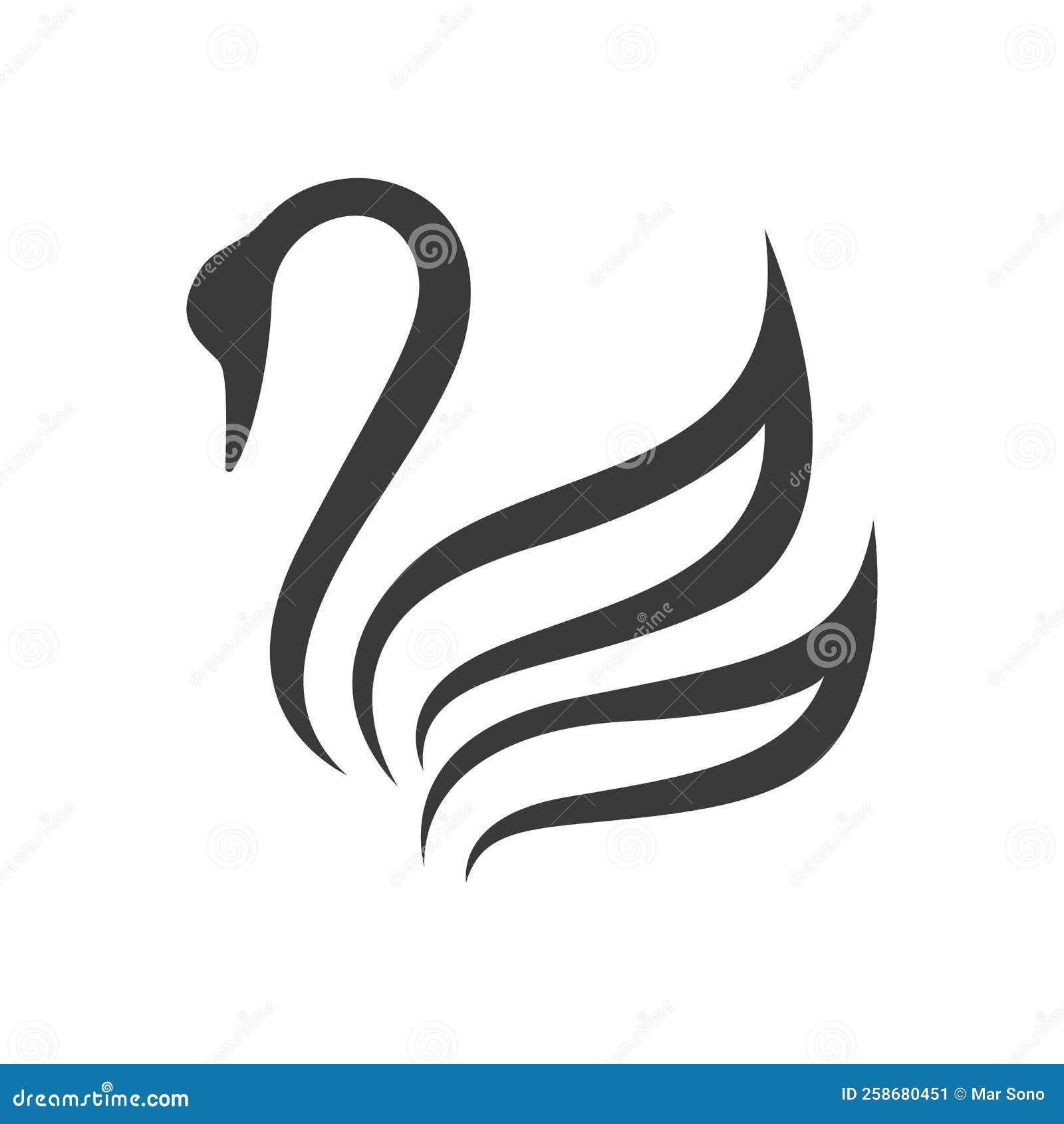 Swan Icon Template Vector Illustration Stock Vector - Illustration of ...