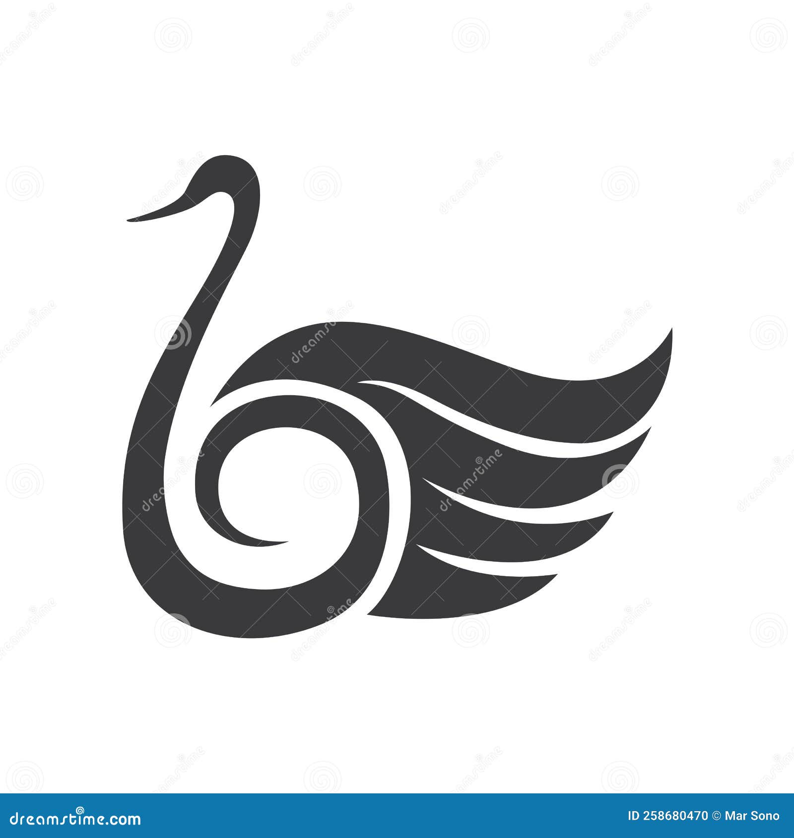 Swan Icon Template Vector Illustration Stock Vector - Illustration of ...