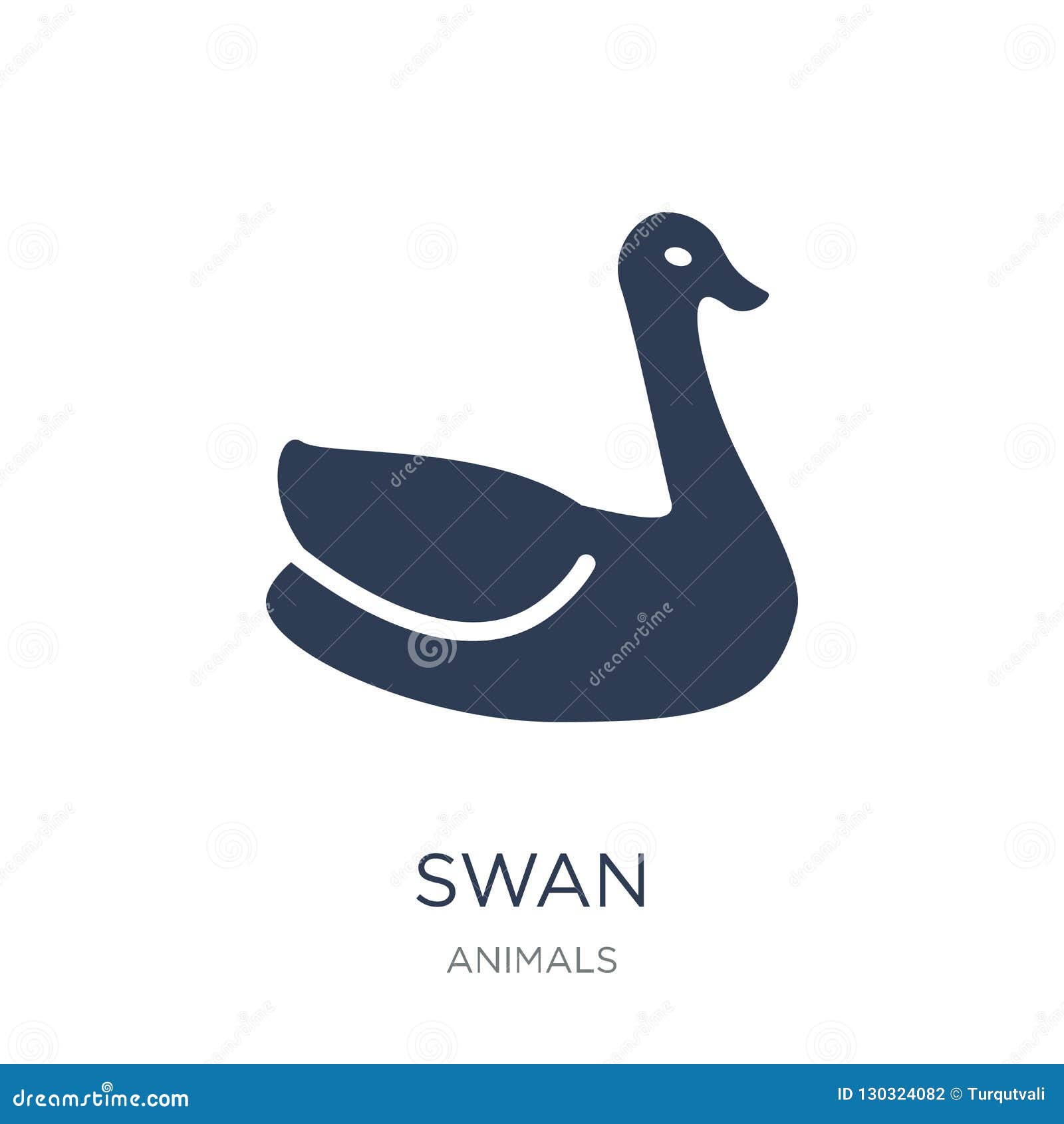 Swan Icon. Trendy Flat Vector Swan Icon on White Background from Stock ...