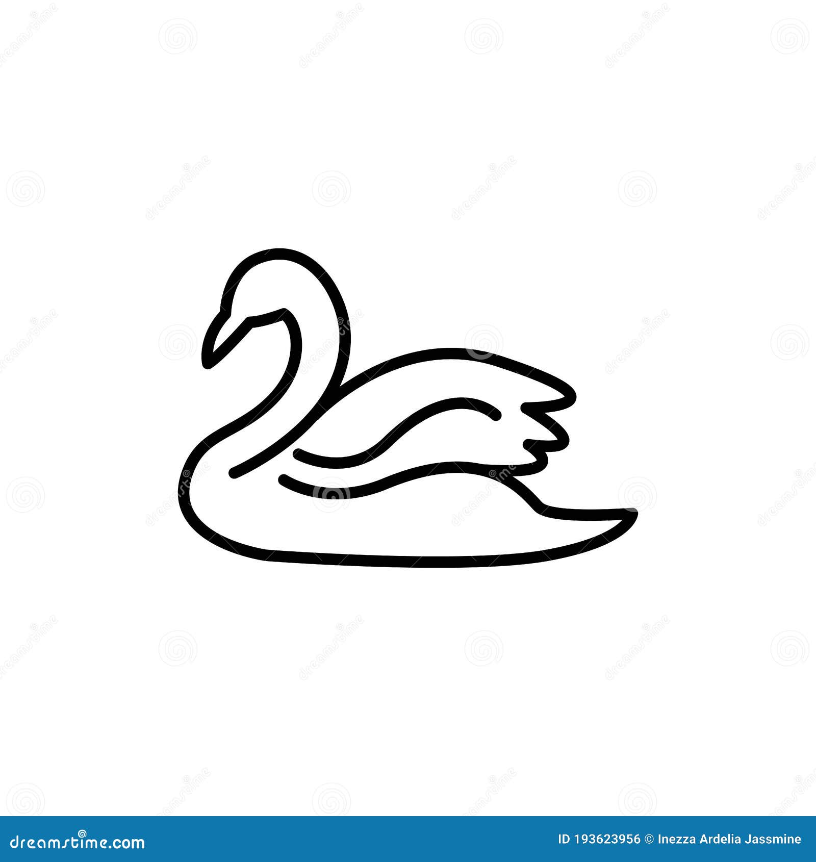 Swan Icon Vector Design Template Stock Vector - Illustration of bird ...