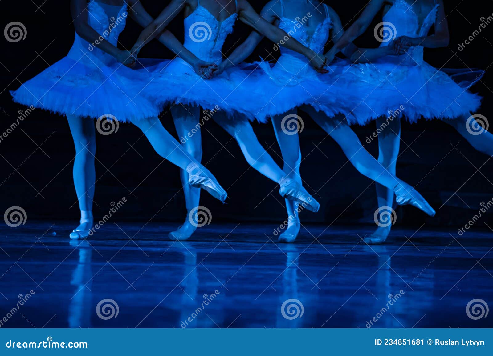 Swan Lake Ballet Ballerinas Dancing Stock Image Image Of Jump