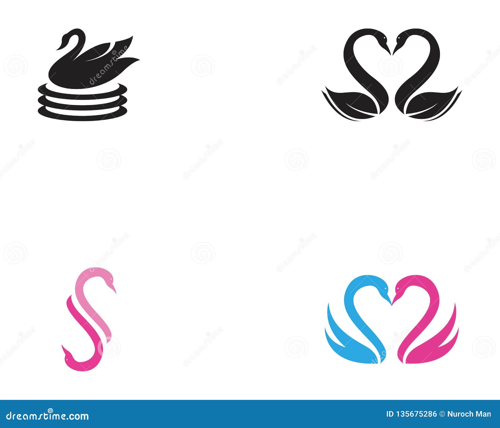Swan Logo and Symbol Vector Stock Illustration - Illustration of ...