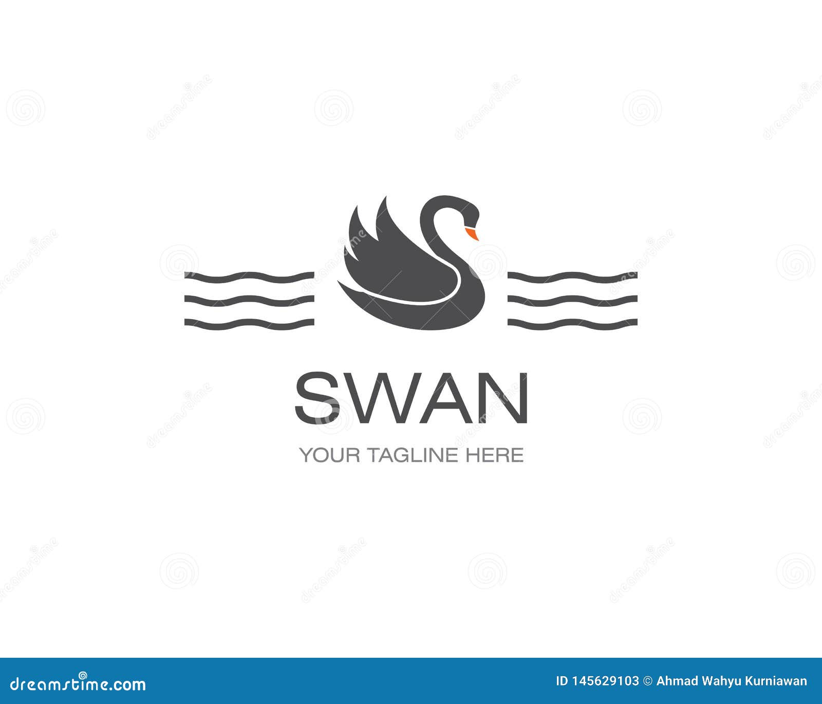 Swan logo Template vector stock vector. Illustration of nature - 145629103