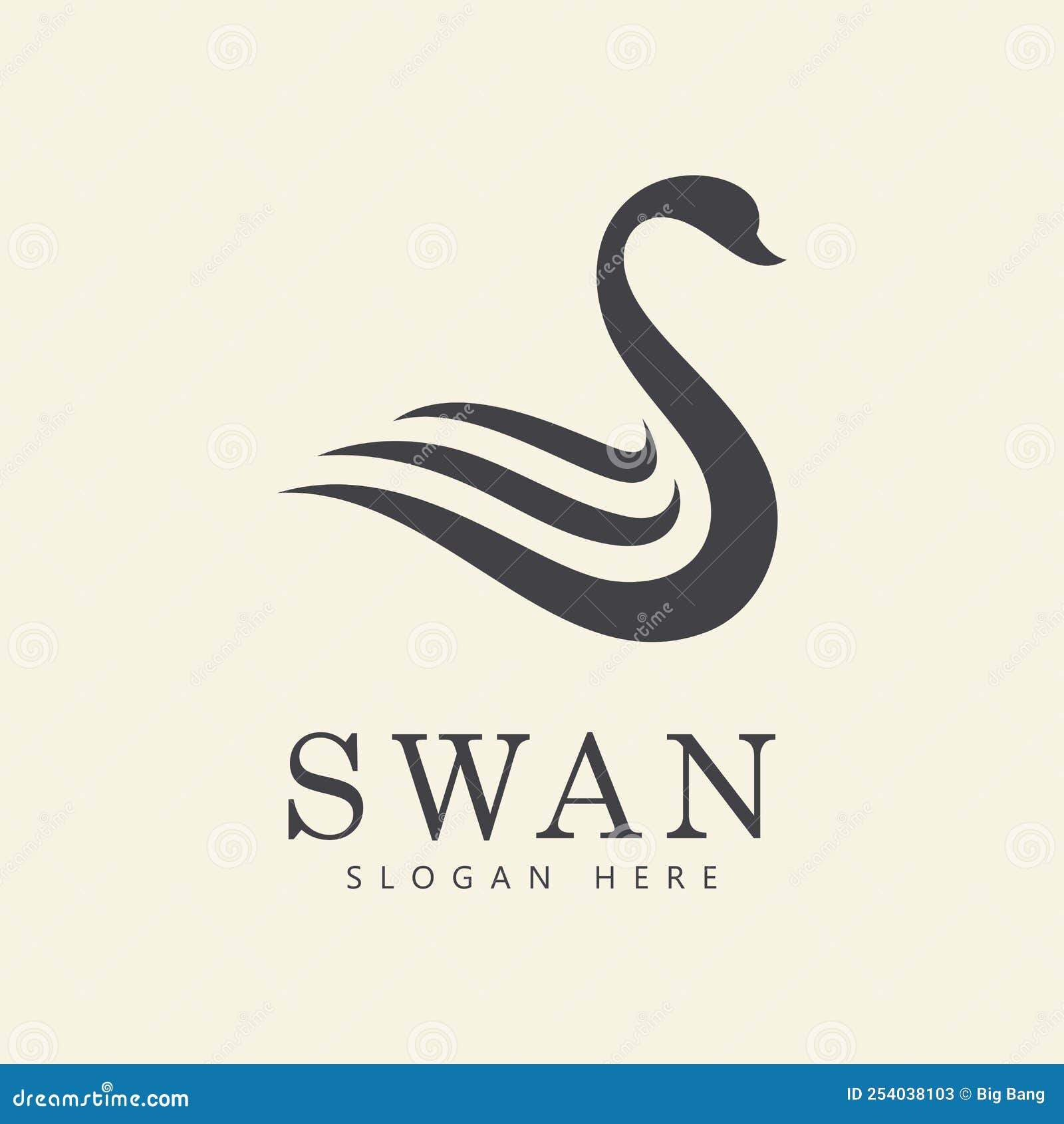 Swan Logo Vector. Abstract Minimalist Logo Icon Swan Stock Vector ...