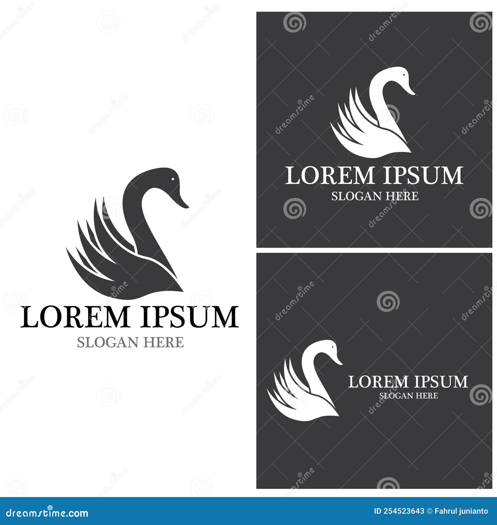 Swan Logo Vector Template Illustration Stock Illustration ...