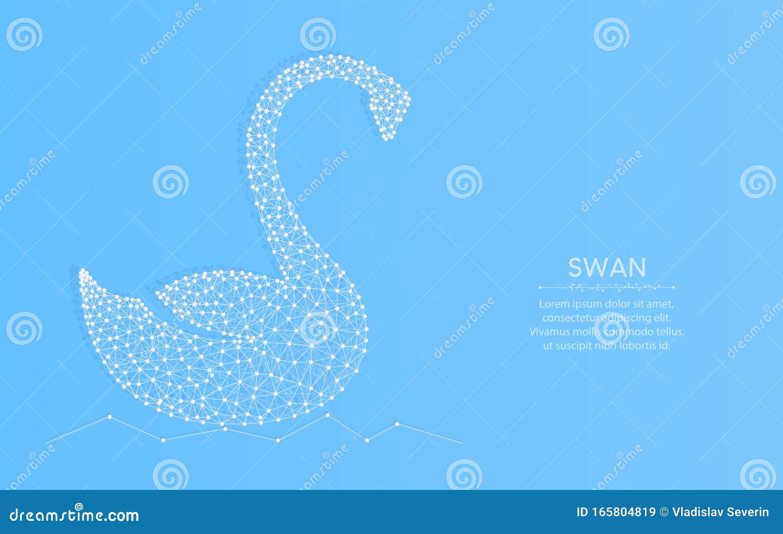 Swan Low Poly Design, Animal Abstract Geometric Image Stock ...