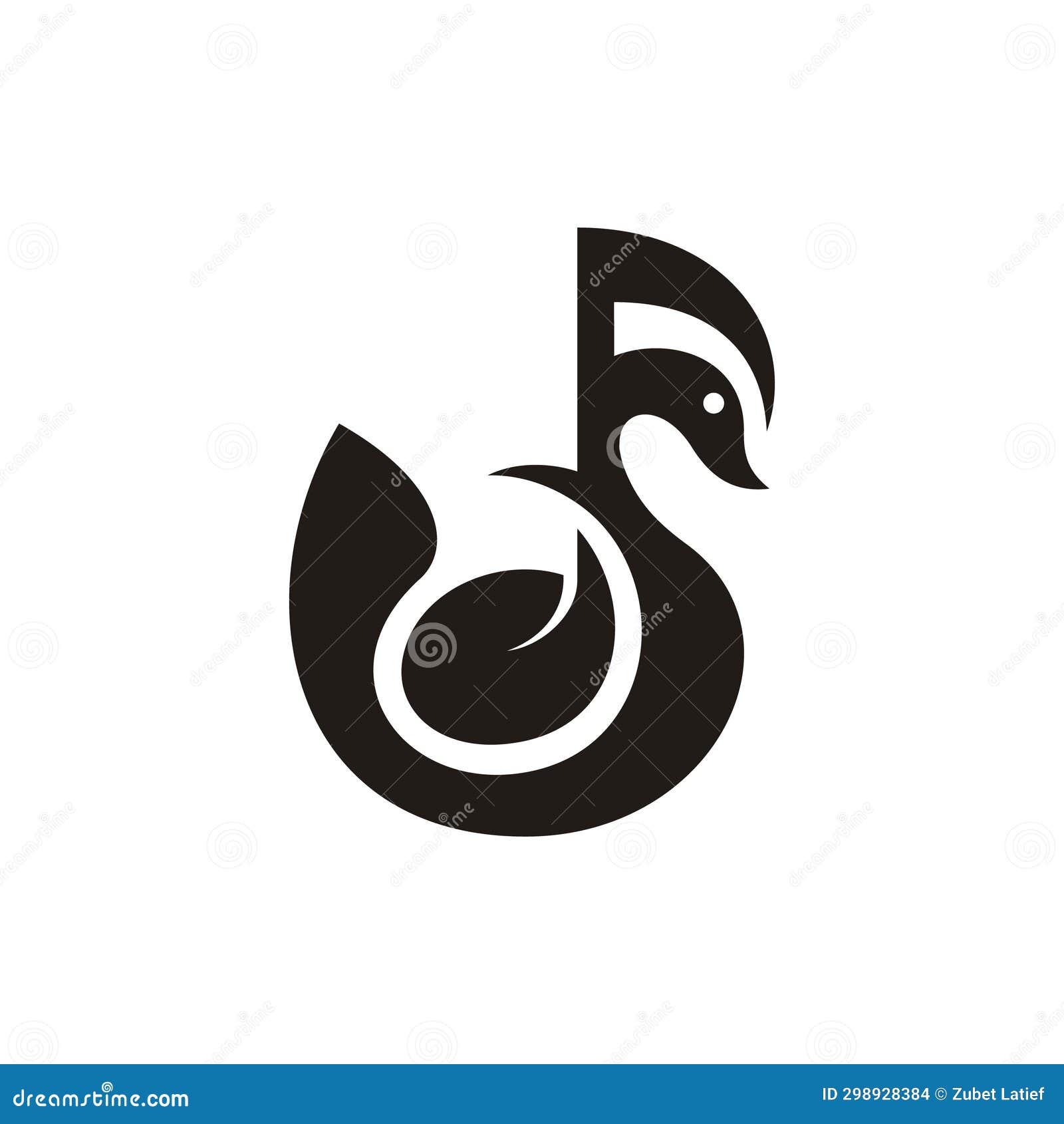 Swan Note Song Logo Vector, Swan Note Studio Logo Inspiration. for ...