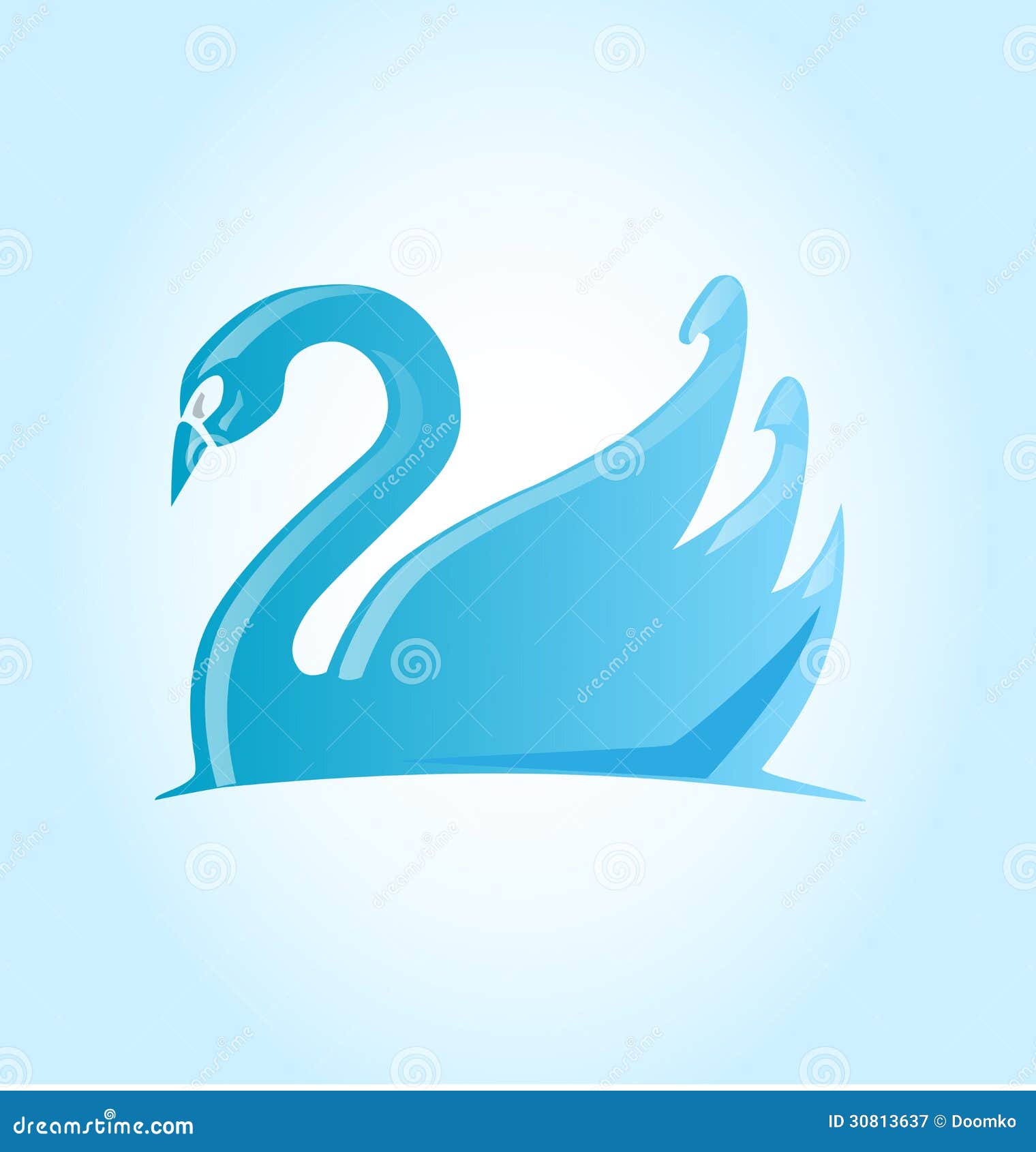 Swan project blue stock vector. Illustration of background - 30813637