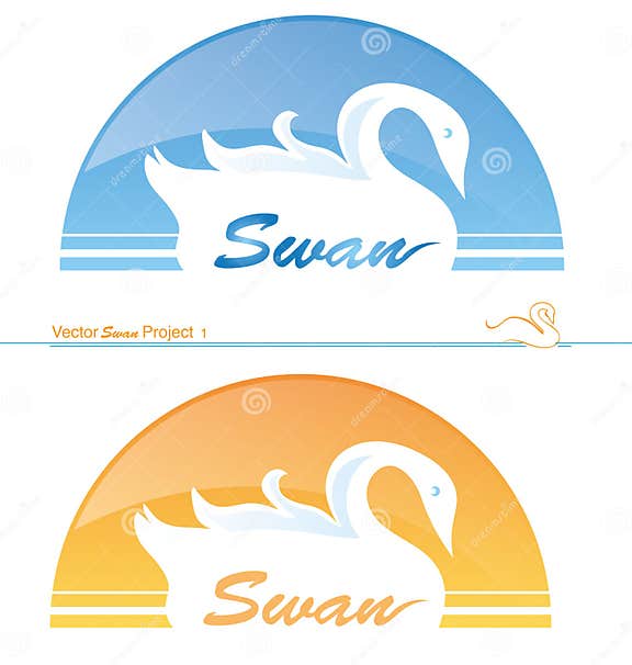 Swan project 1 stock vector. Illustration of decoration - 30813571