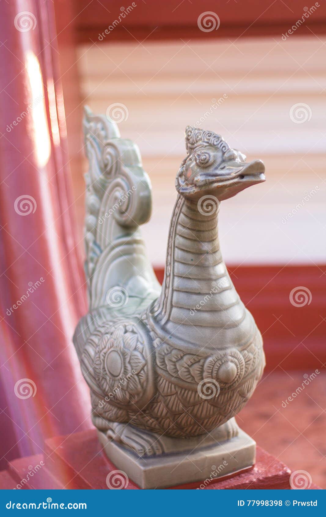 Swan statue in Thai temple stock photo. Image of ancient - 77998398