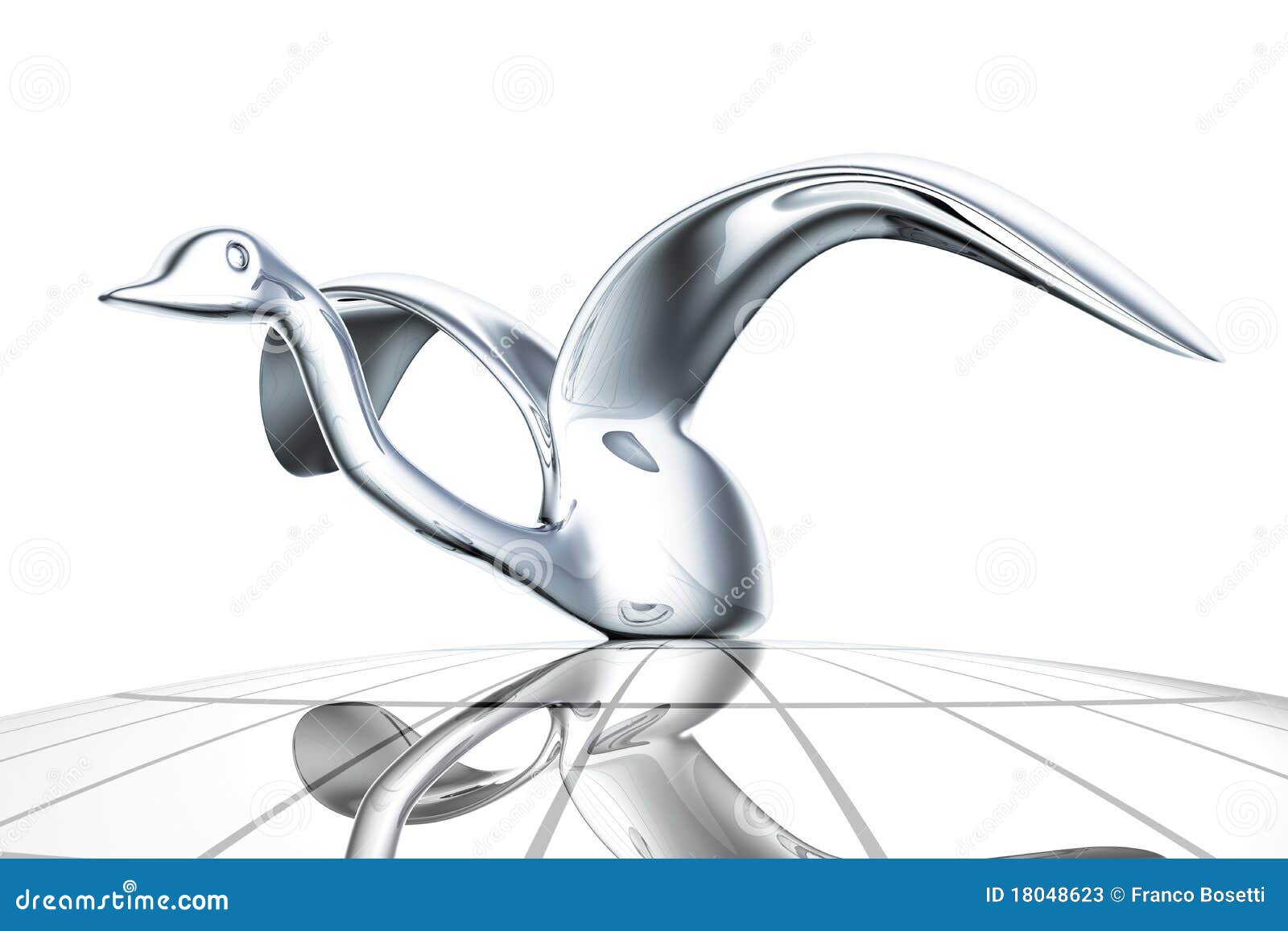 Swan steel stock illustration. Illustration of wedding - 18048623