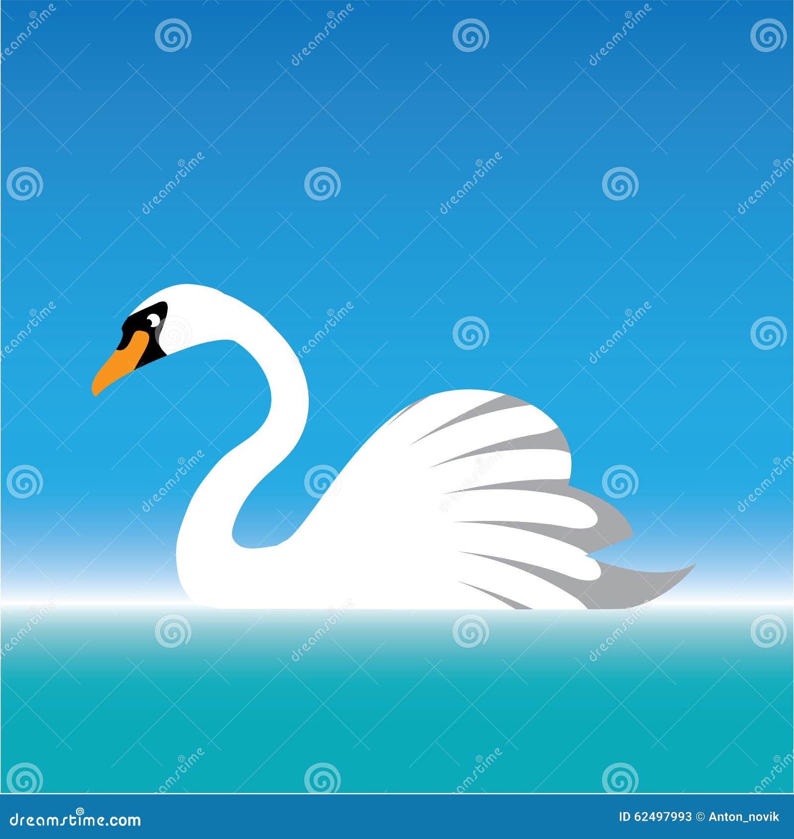 Swan Vector file stock vector. Illustration of neck, animal - 62497993