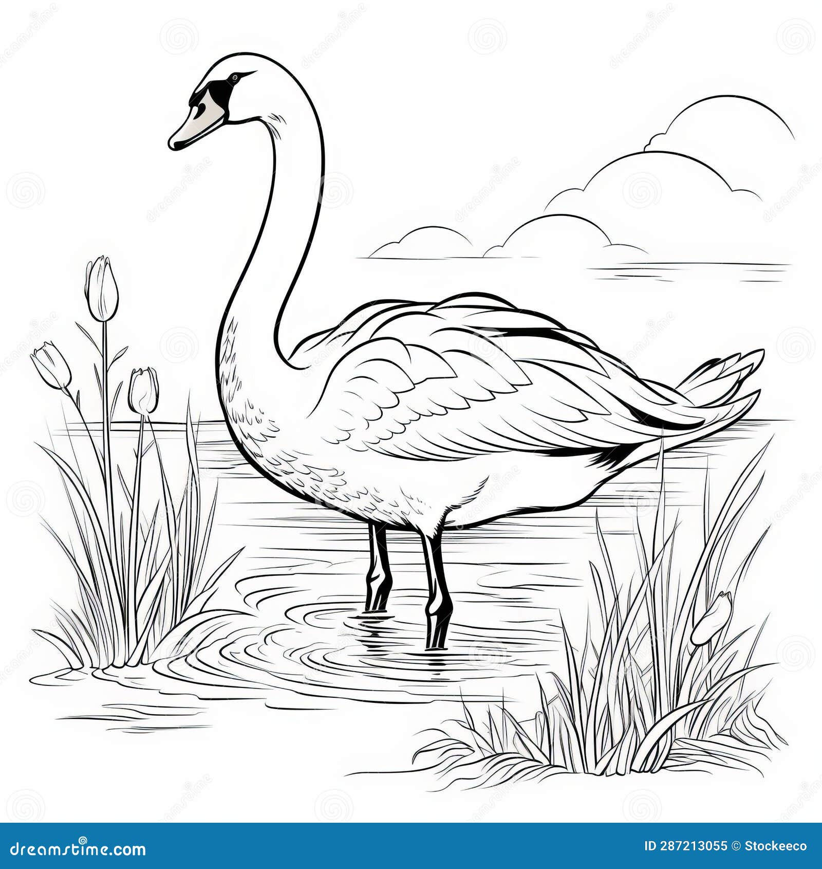 Realistic Swan Illustration Drawing Illustration Drawing Drawing ...