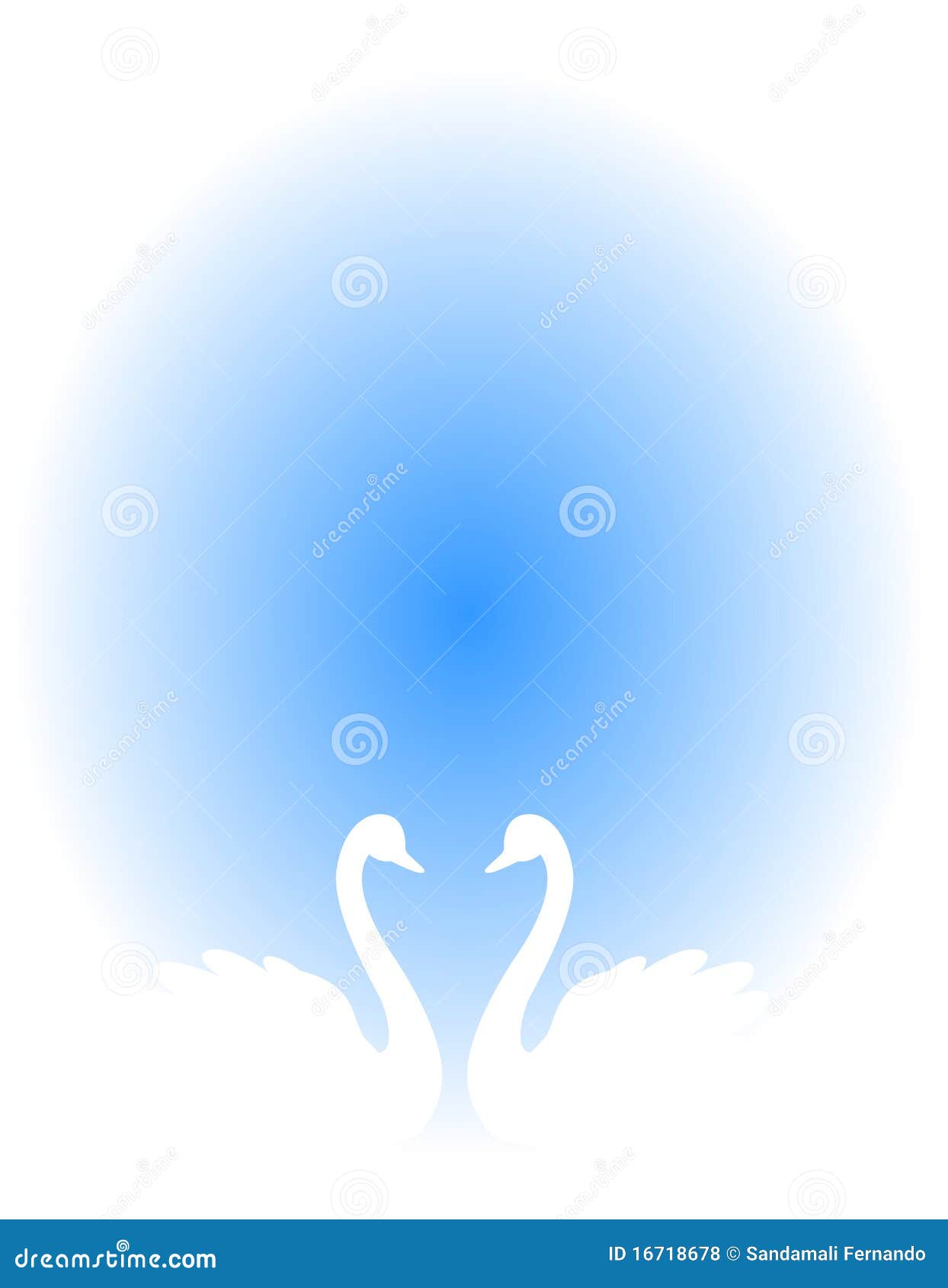 Swan Border Frame Vector Illustration | CartoonDealer.com #16198986