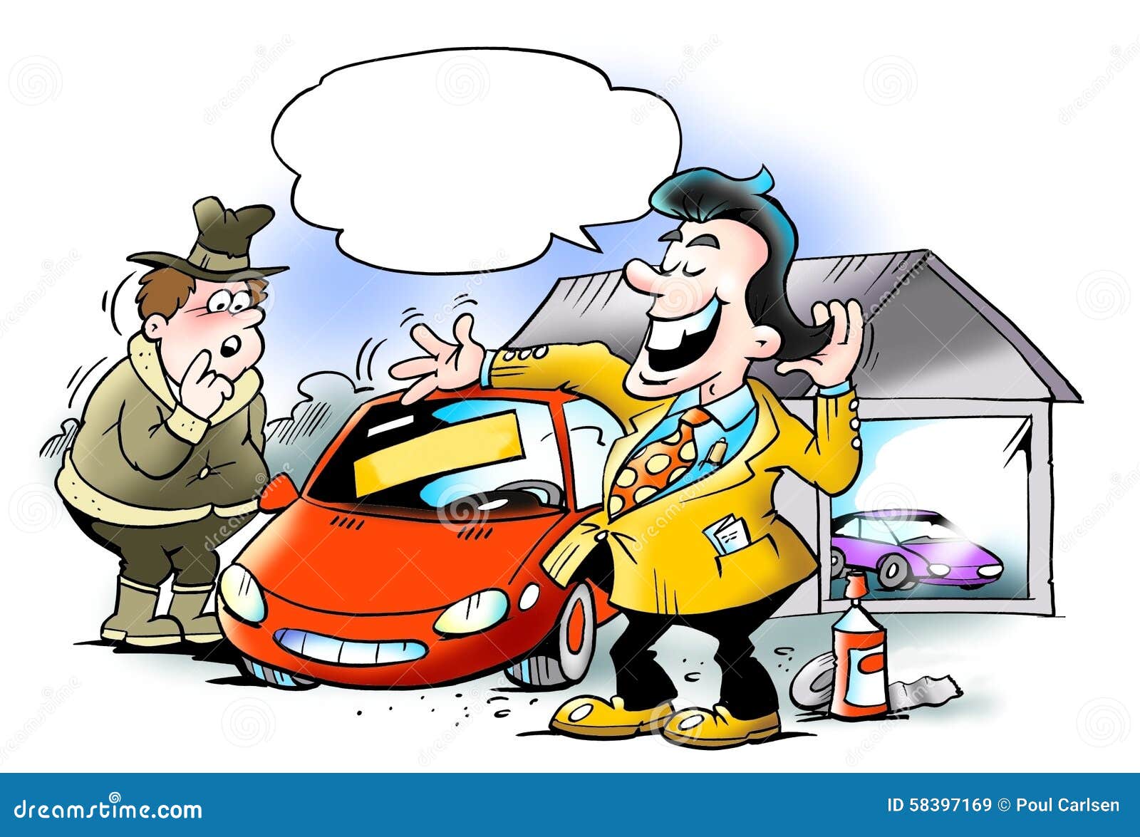 Swank Car Seller Cheating Customers Stock Illustration - Illustration ...